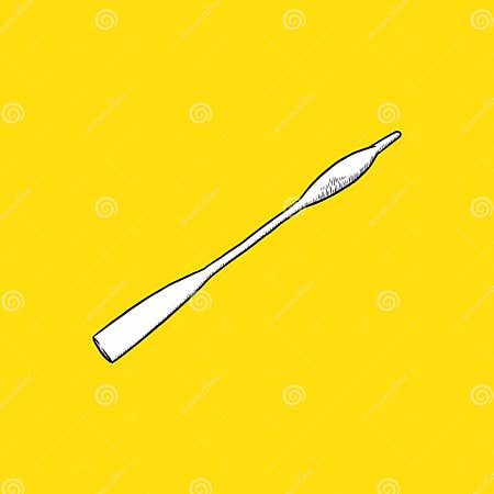 Woodcut Illustration of an Oar Drawing. - Vector Stock Vector ...