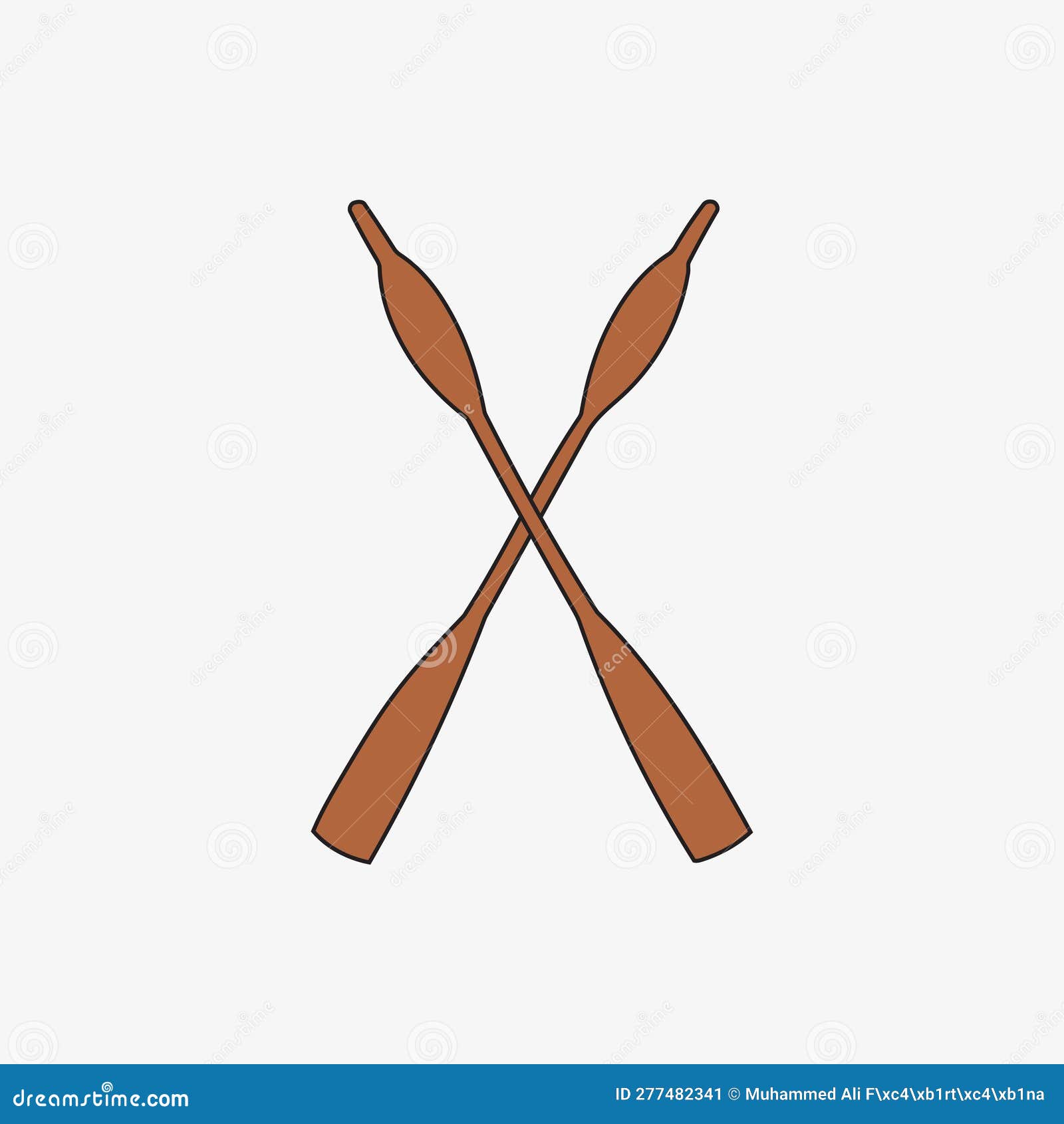 Woodcut Illustration Of An Oar Drawing. - Vector | CartoonDealer.com ...