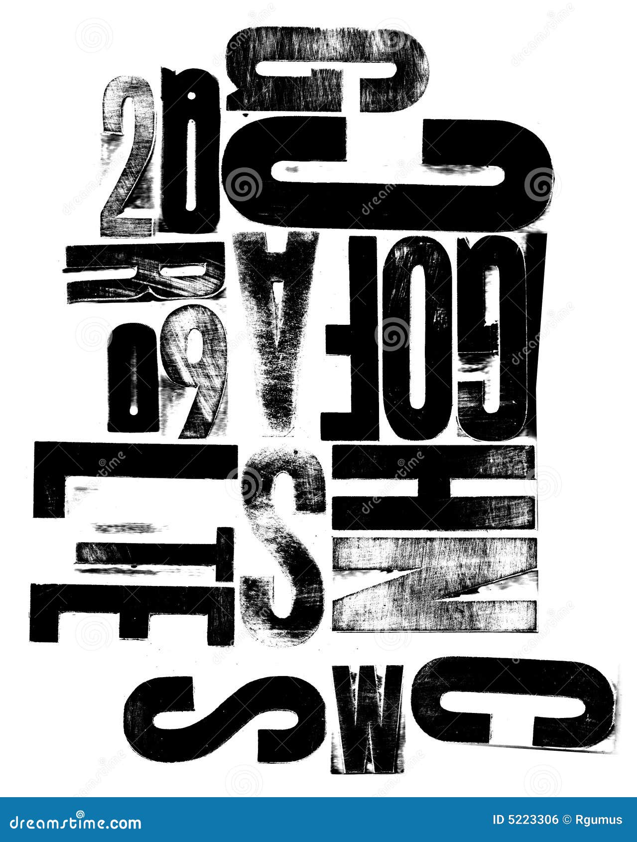 Woodcut Mixed Letters stock illustration. Illustration of letter - 5223306