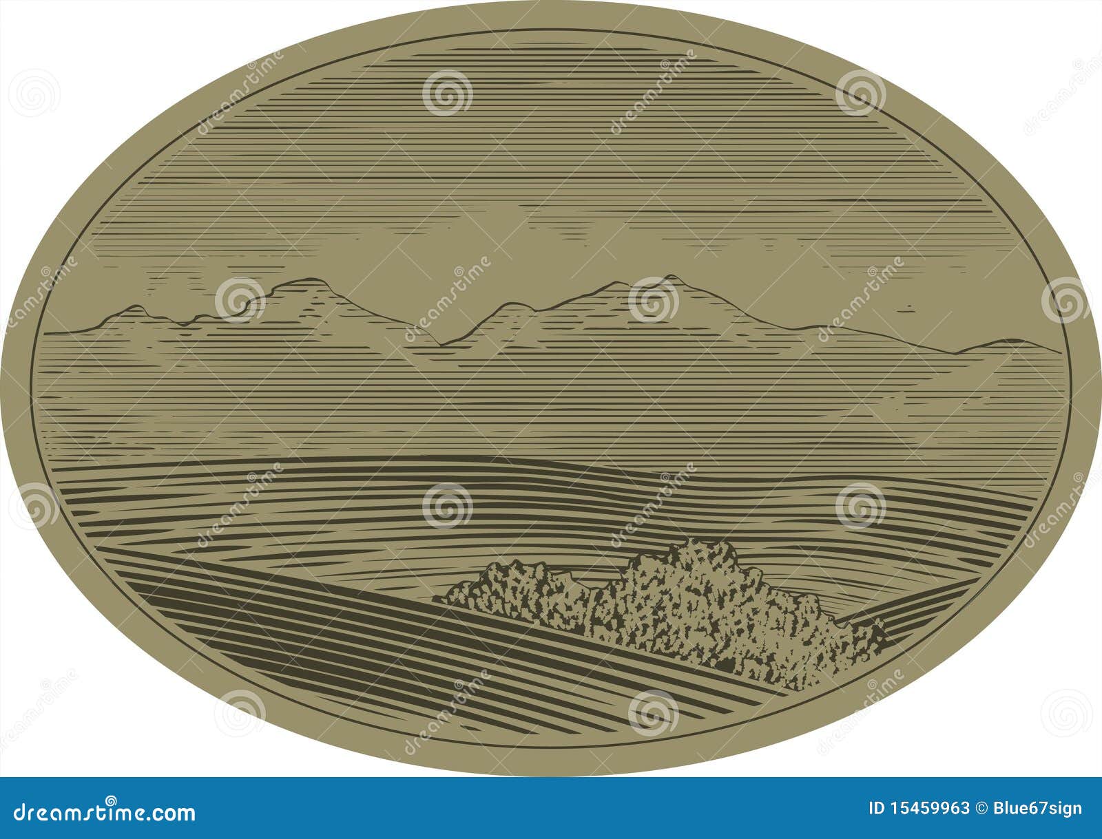 Woodcut Wilderness Cartoon Vector | CartoonDealer.com #43597115