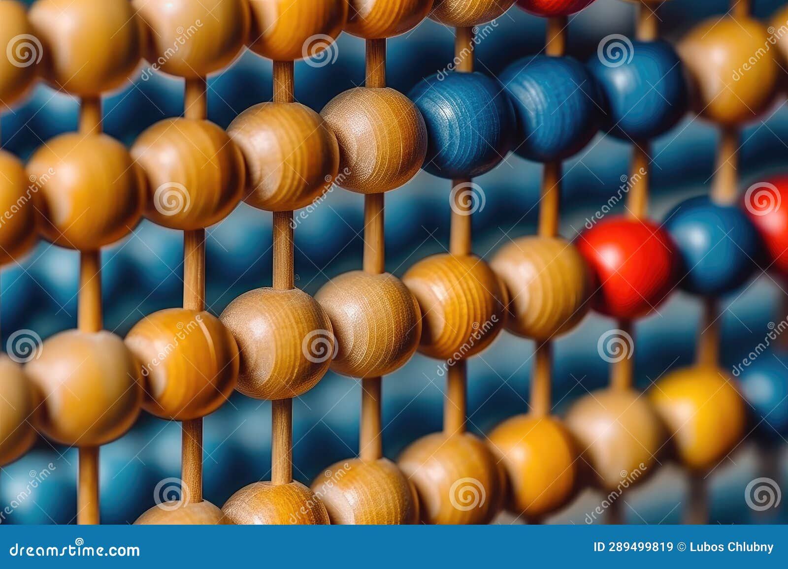 Wooden Abacus on a Blue Background Stock Illustration - Illustration of ...