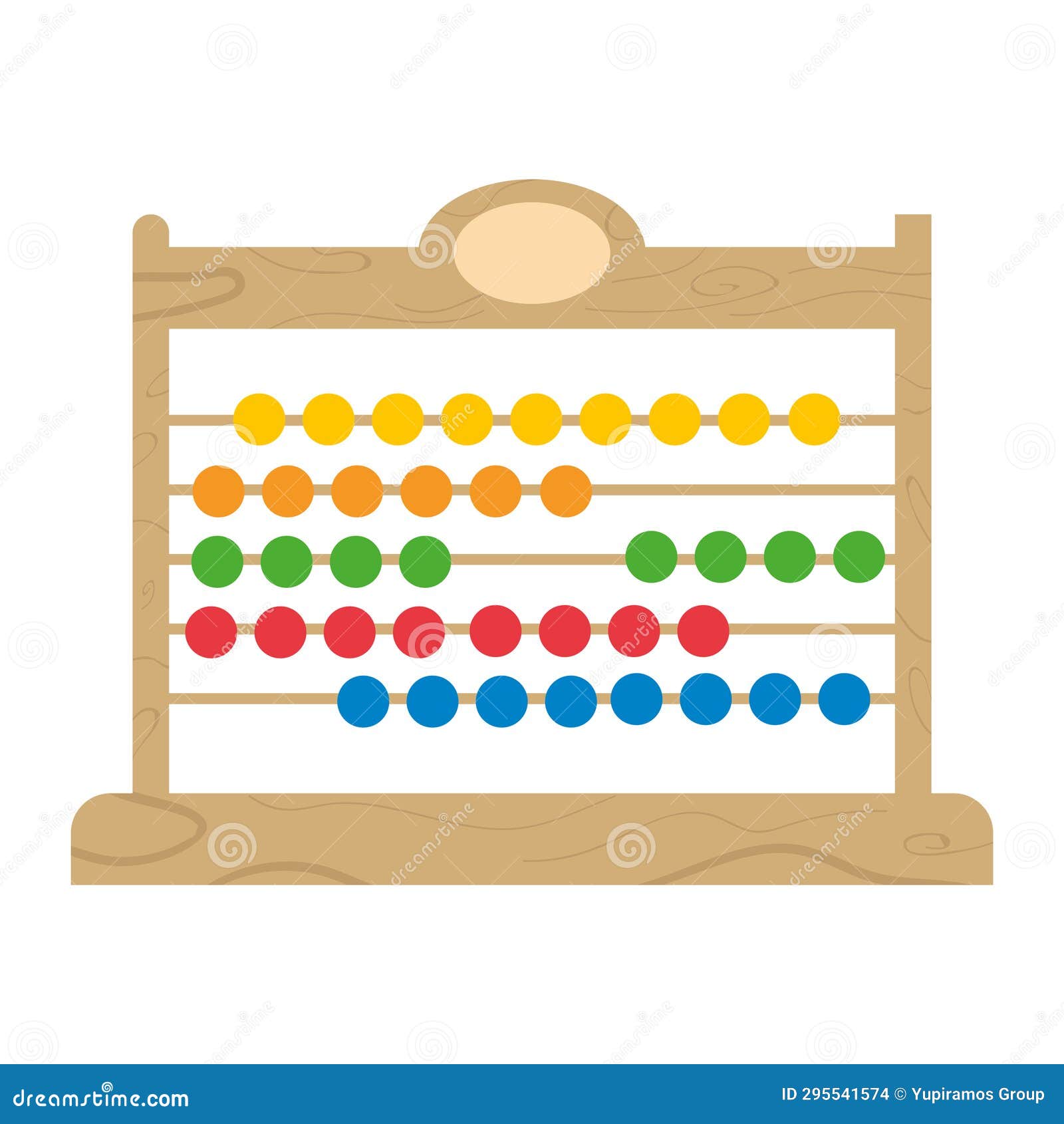 Wooden abacus illustration stock vector. Illustration of class - 295541574