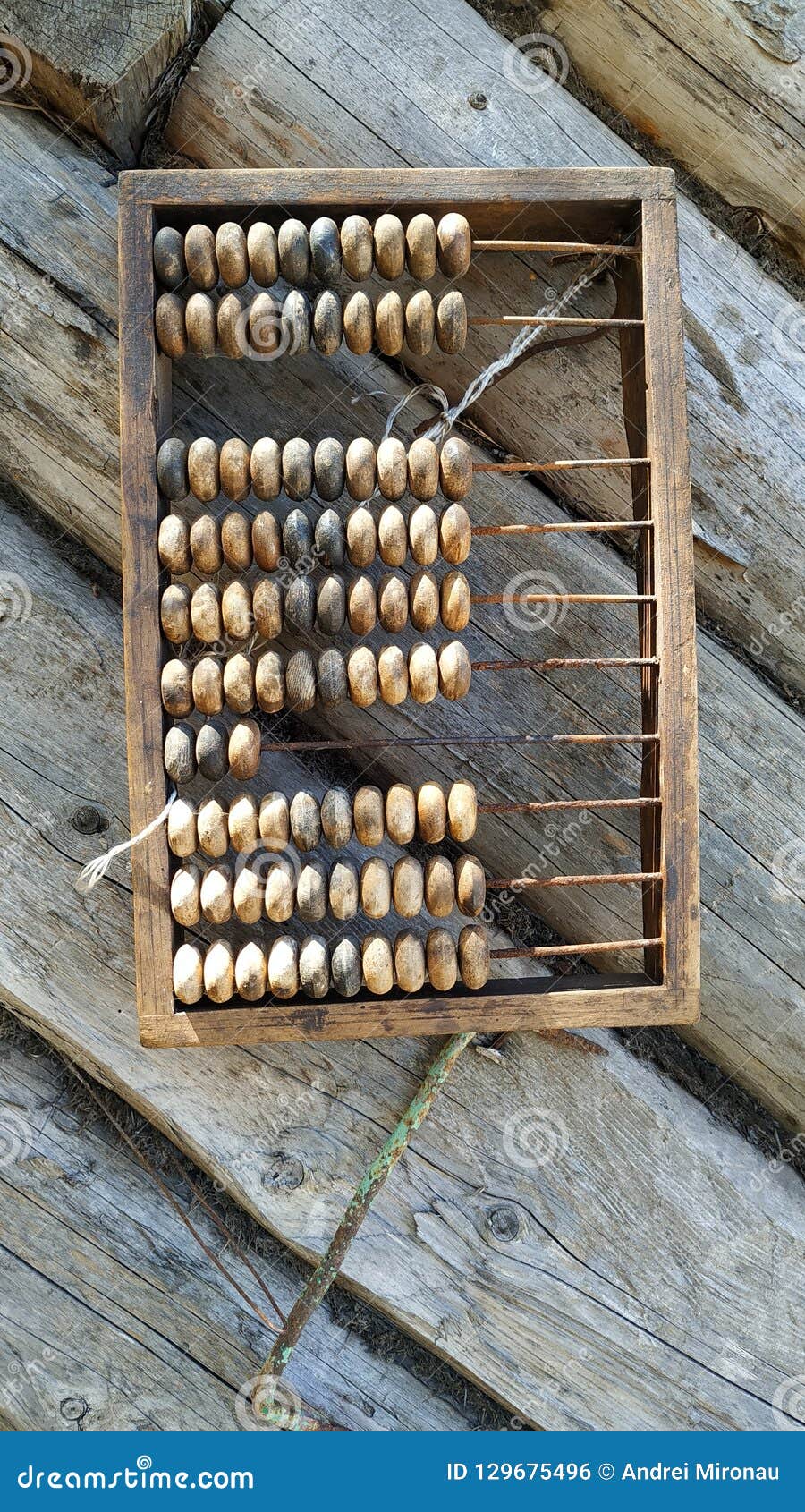 Wooden abacus stock photo. Image of number, wooden, arithmetic - 129675496