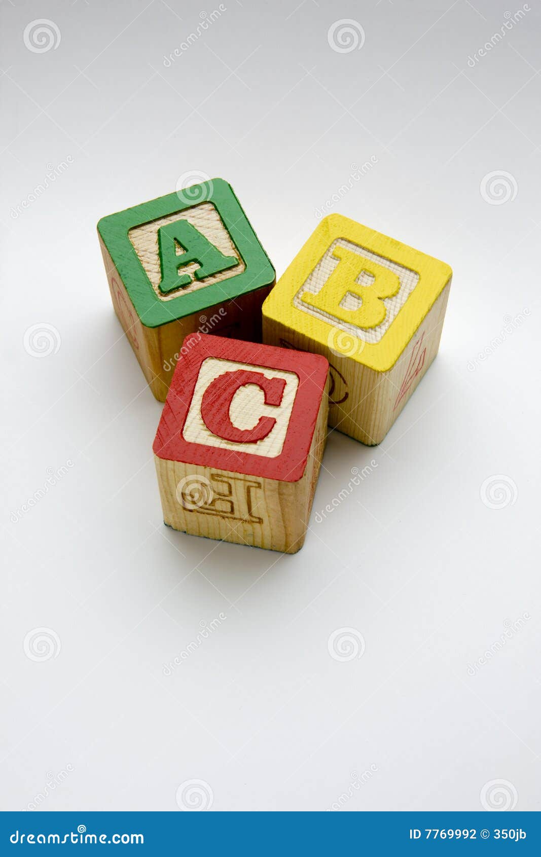 Wooden ABC blocks on white stock photo. Image of education - 7769992