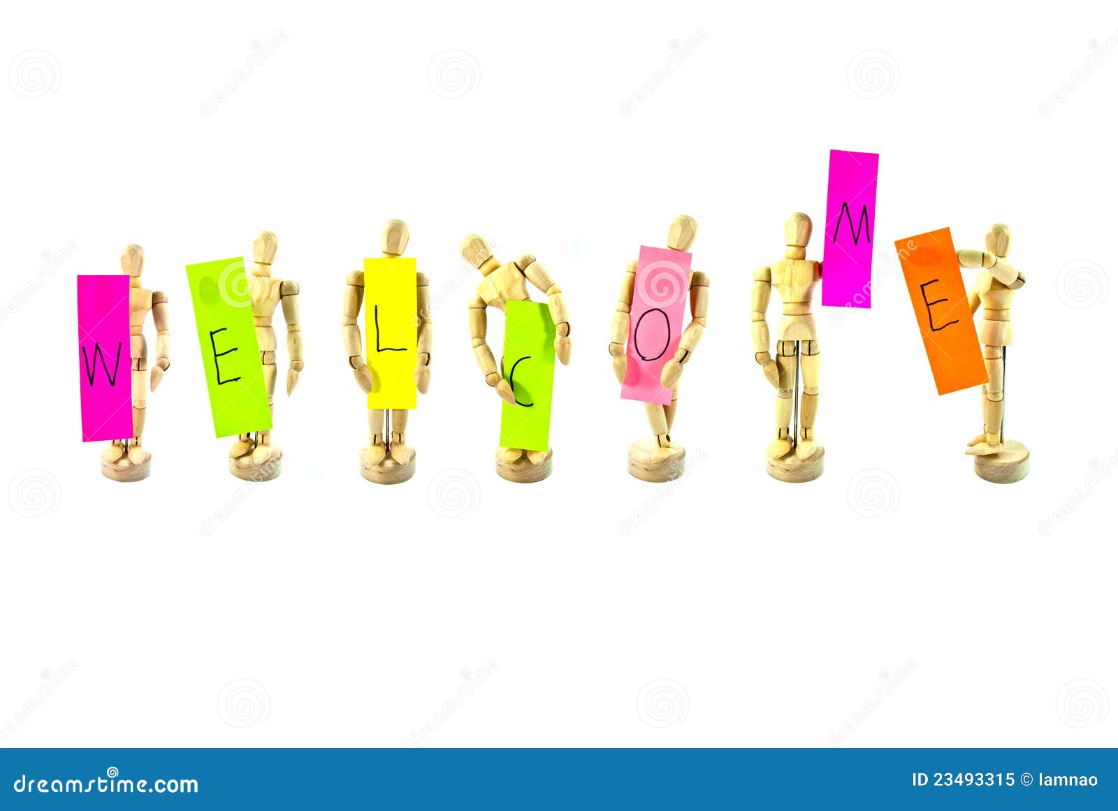 Wooden Action Figure with Words Series Stock Image - Image of design ...