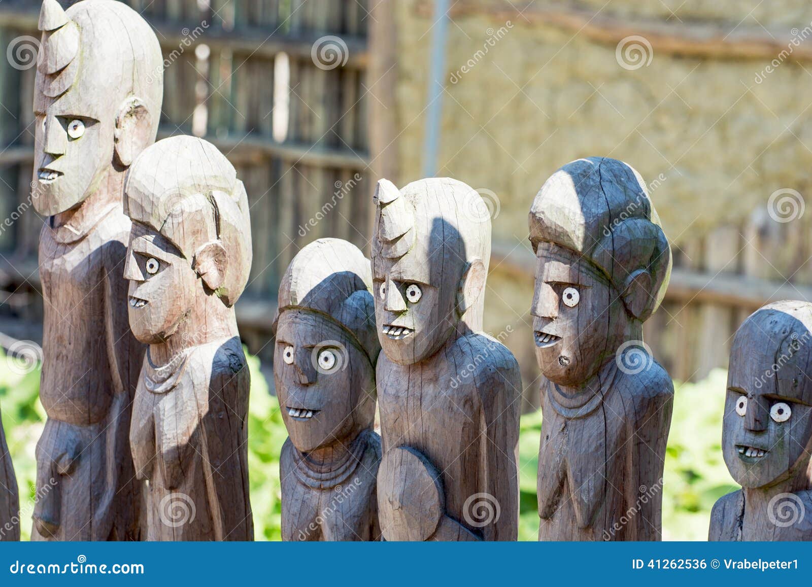 Wooden african figurines stock photo. Image of lighting - 41262536