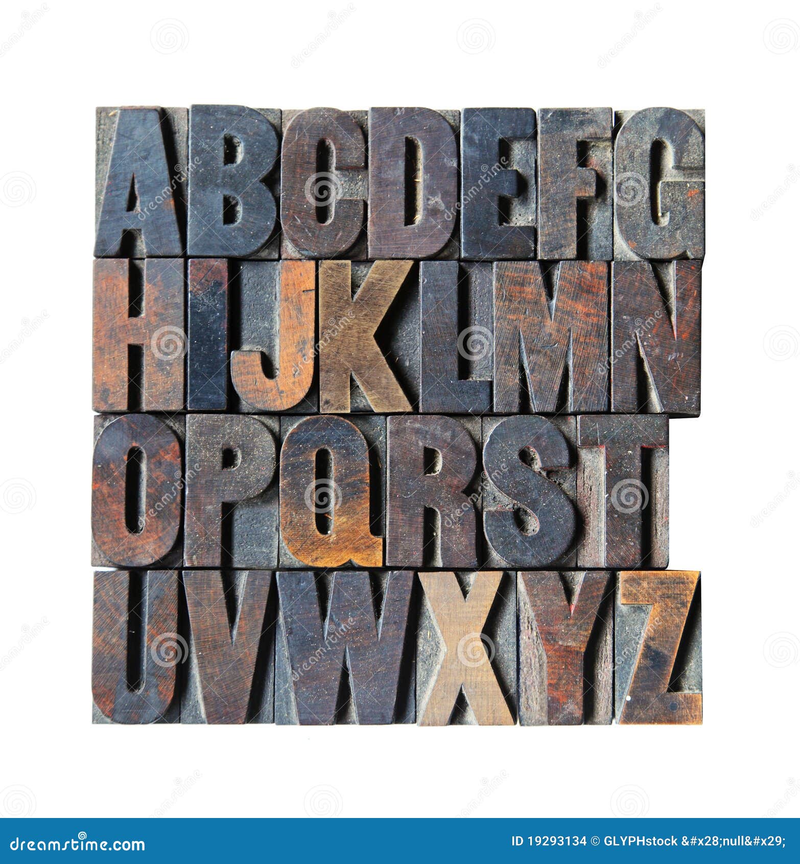 Wooden Alphabet stock photo. Image of print, wood, obsolete - 19293134