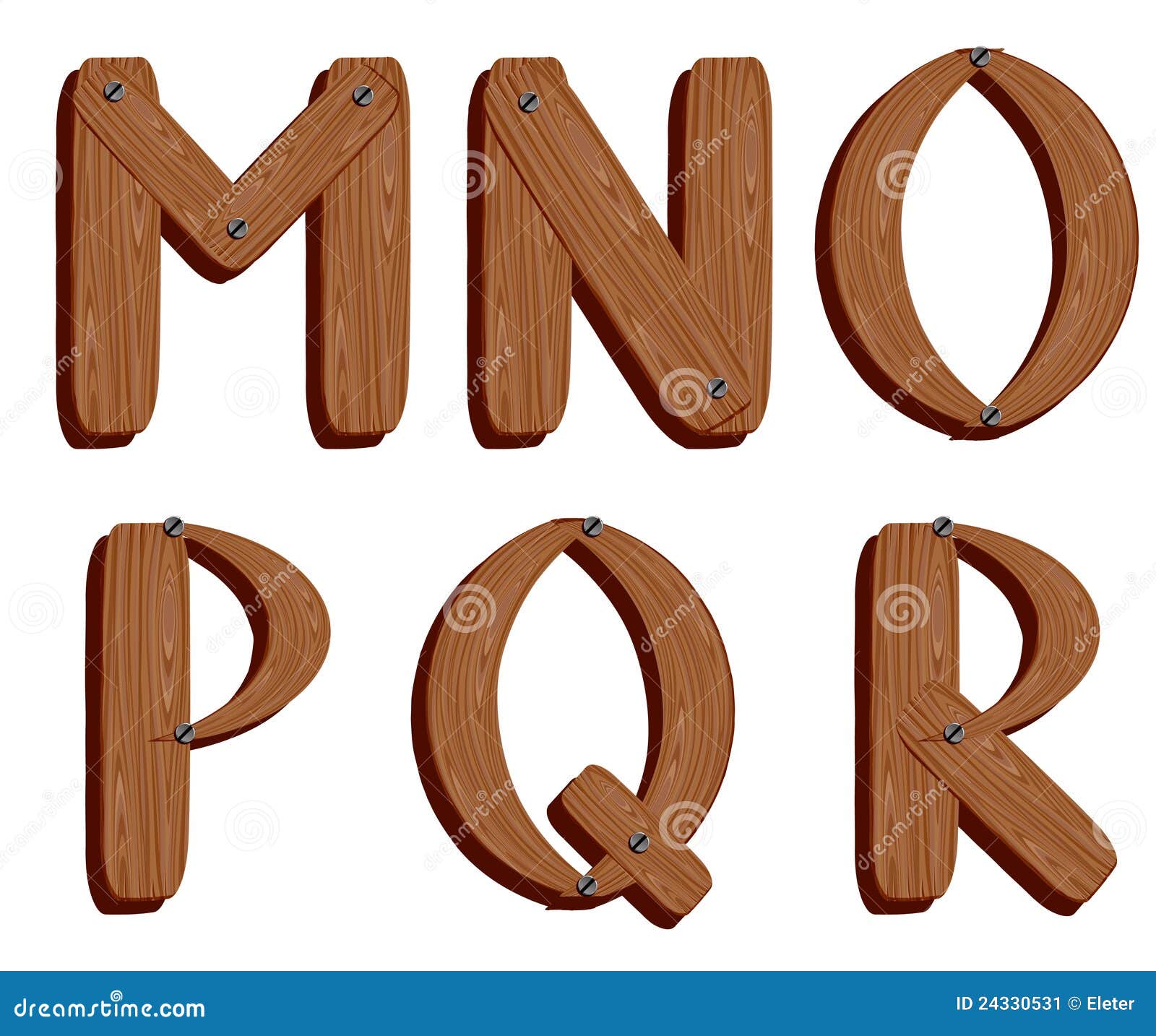 Wooden alphabet stock vector. Illustration of lumber - 24330531