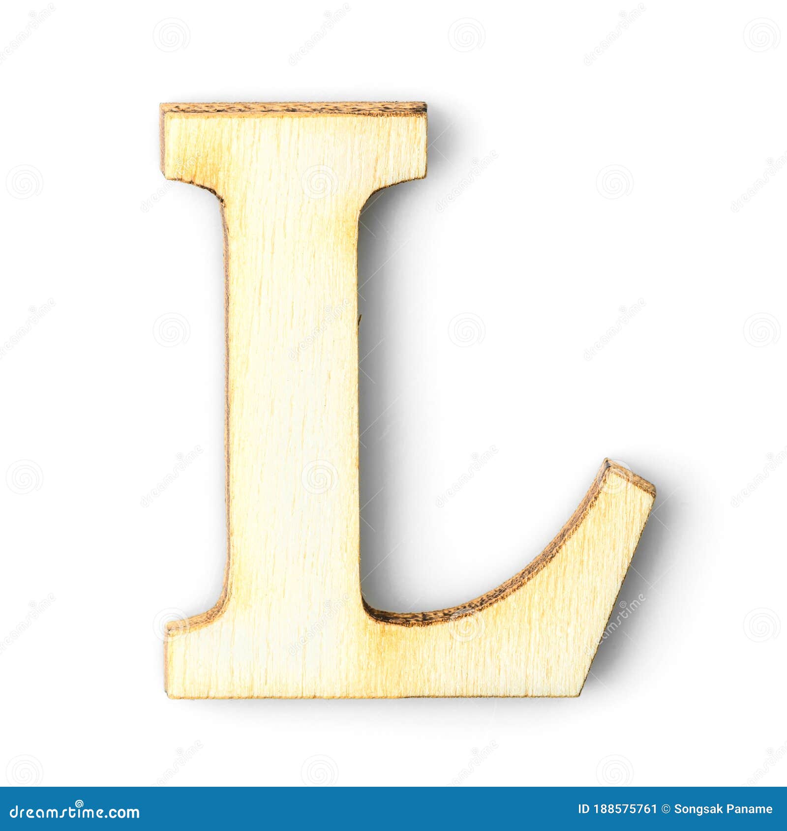 Wooden Alphabet Letter with Drop Shadow L Stock Image - Image of ...