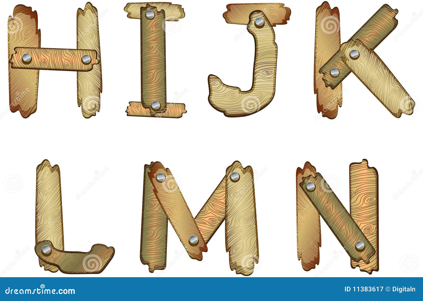 Wooden alphabet letters stock vector. Illustration of plant - 11383617