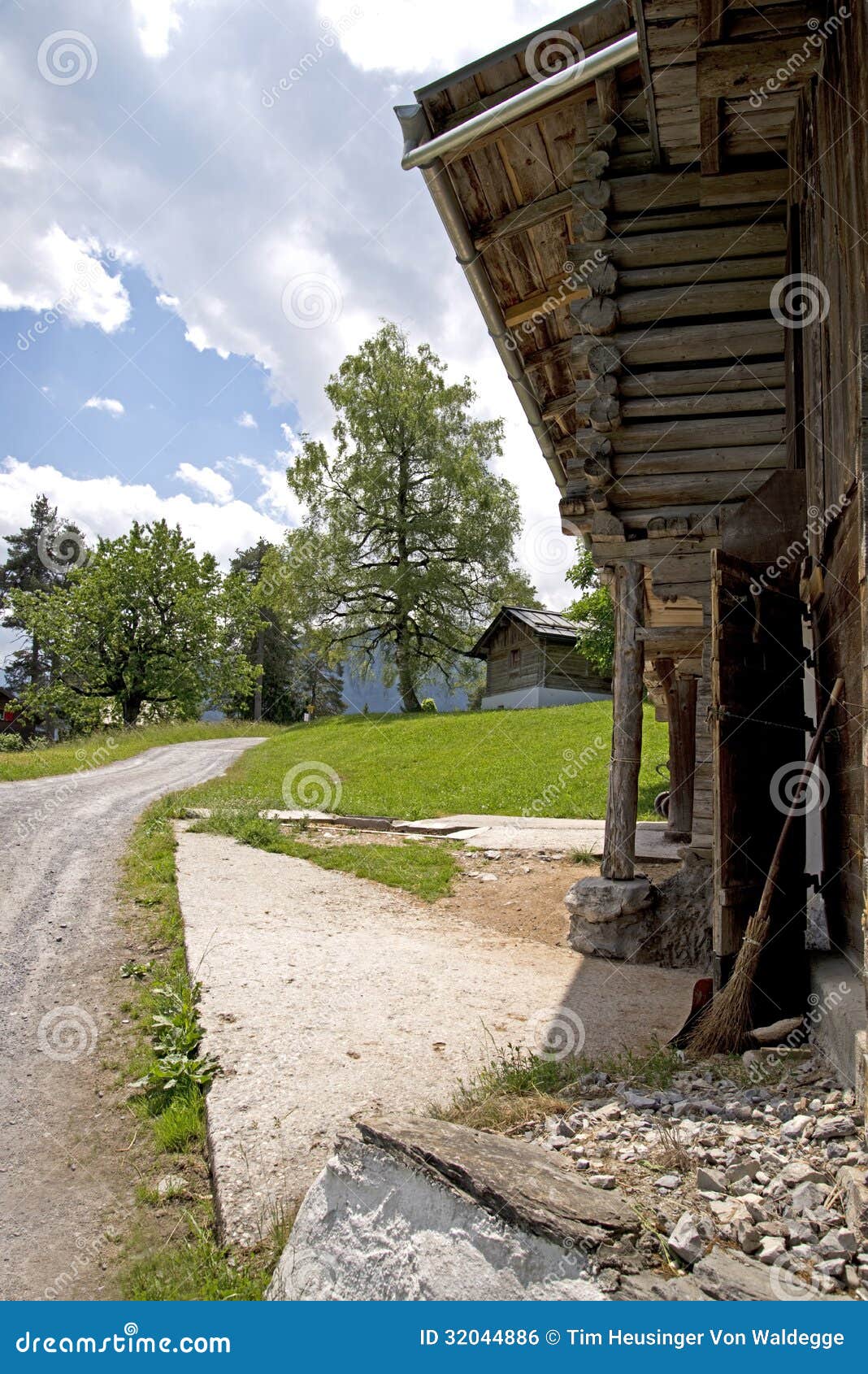 Wooden alpine house stock photo. Image of detail, construction - 32044886