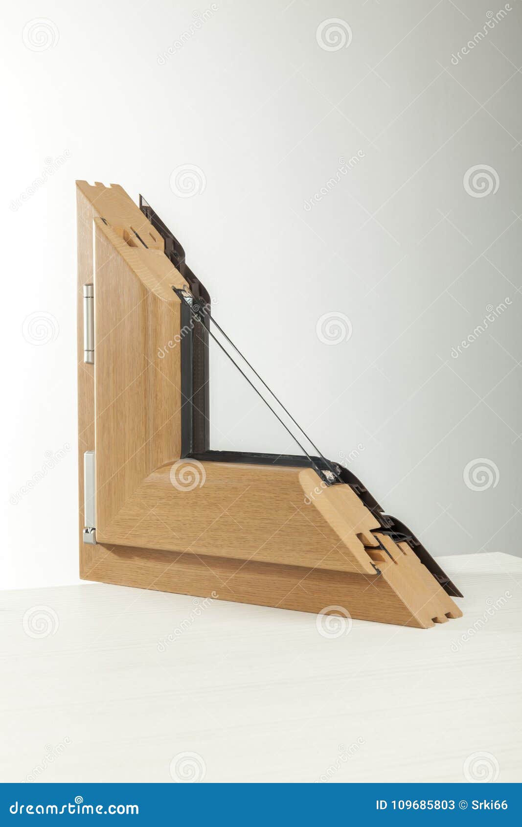 Wooden and Aluminium Window Stock Image - Image of structure ...