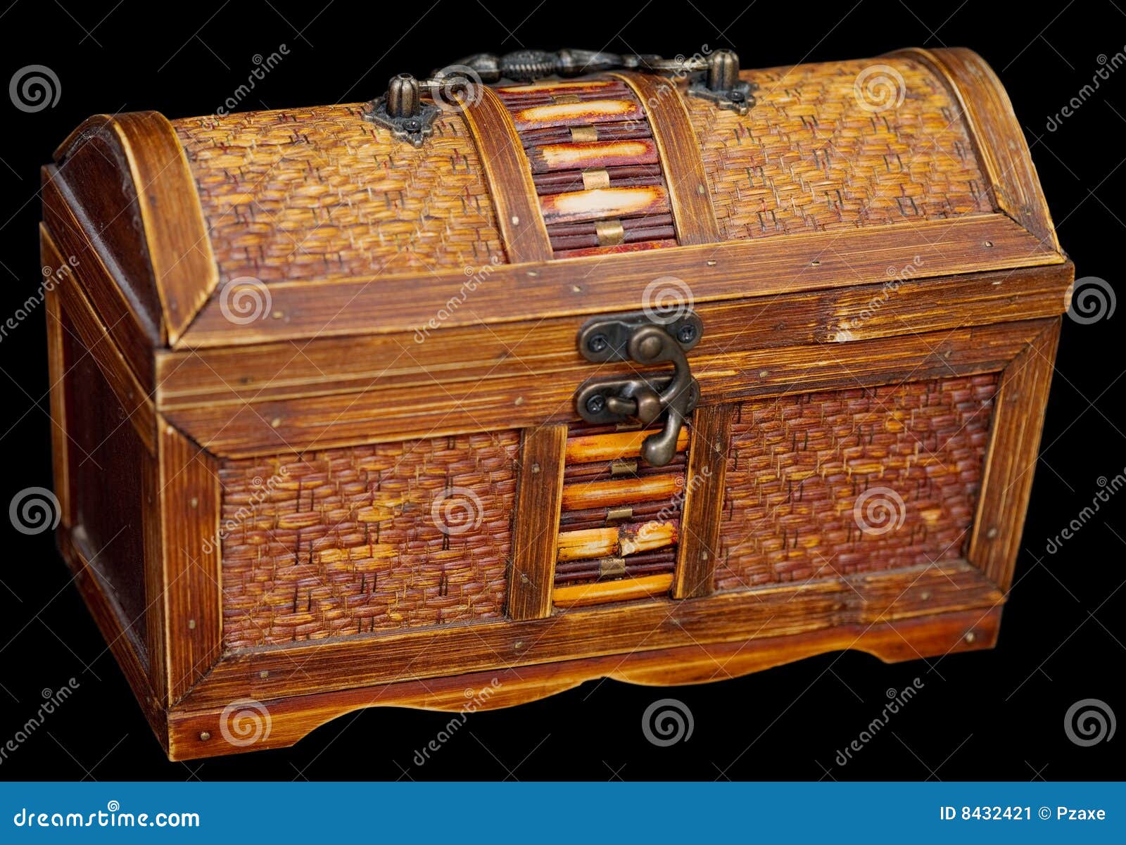Wooden ancient chest stock image. Image of bronze, antique - 8432421