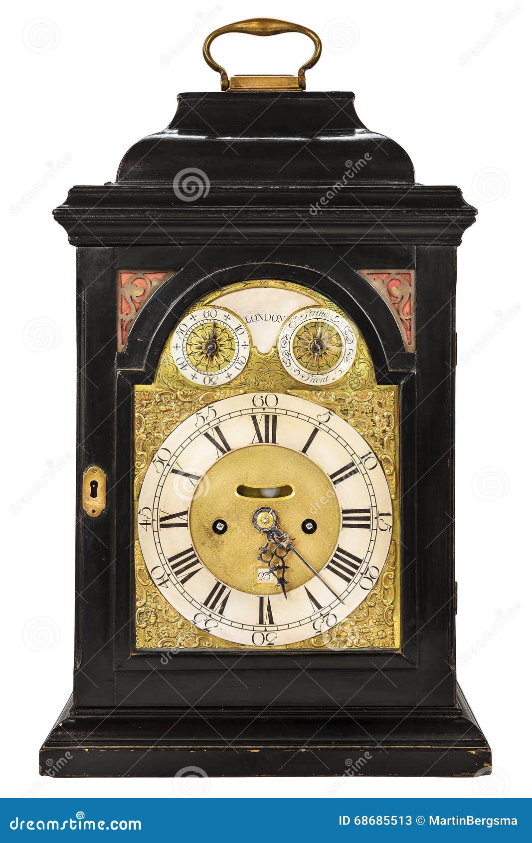 Wooden Ancient Clock from London Stock Image - Image of symbol, time ...