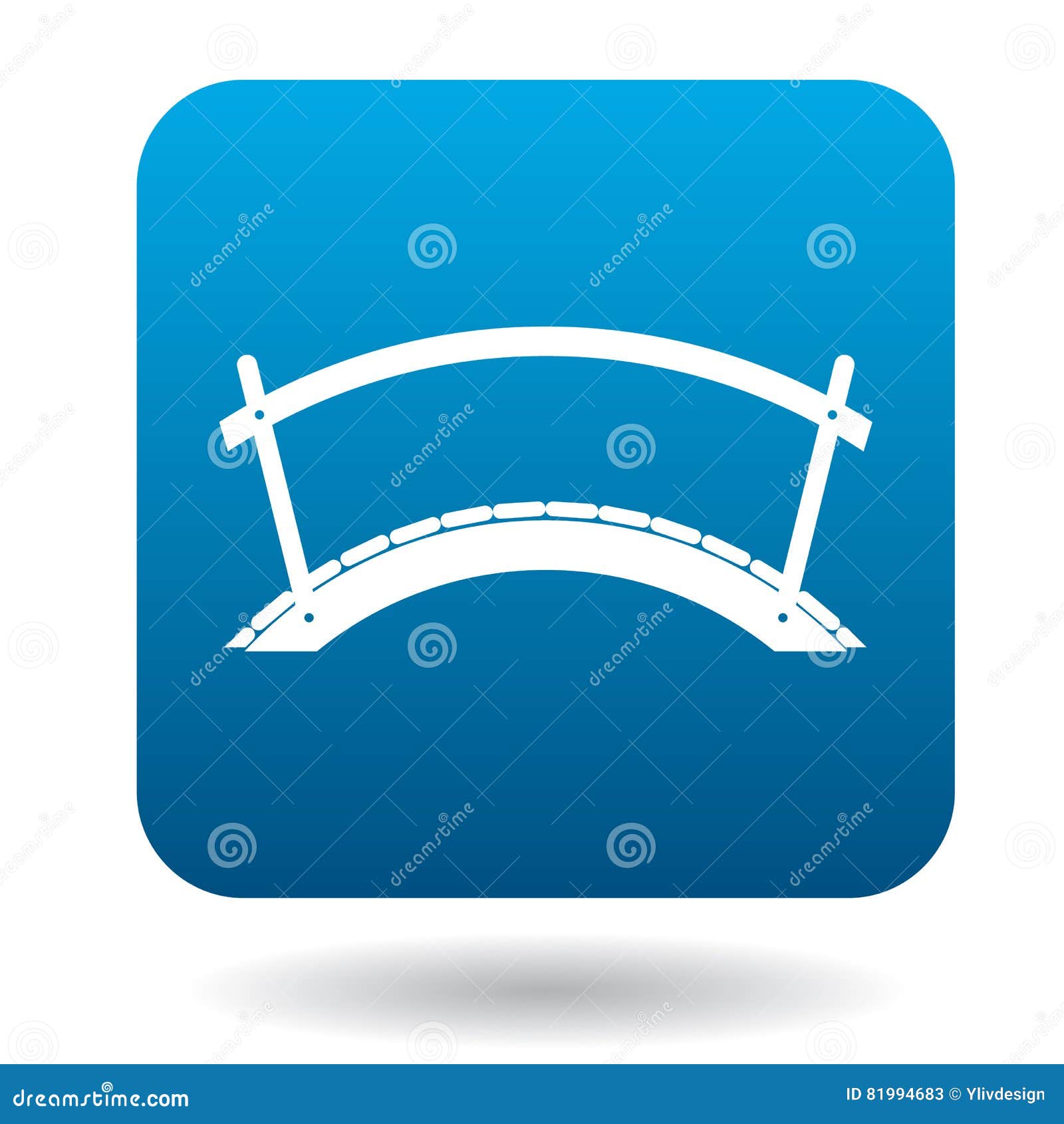 Wooden Arch Bridge Icon, in Simple Style Stock Vector - Illustration of ...
