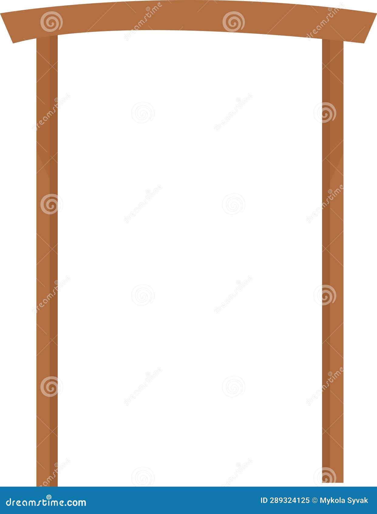 Wooden Arch Structure stock illustration. Illustration of frame - 289324125