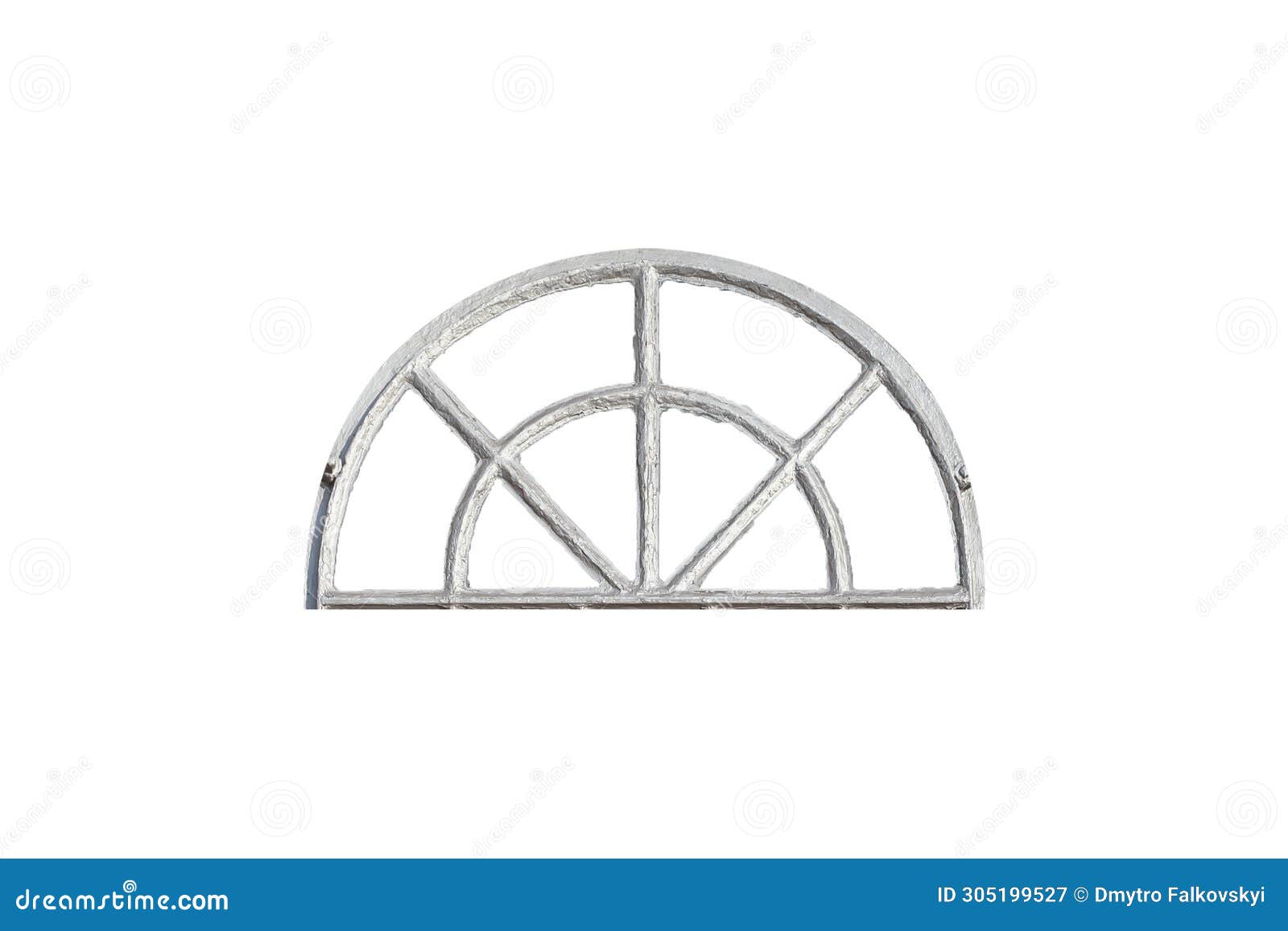 Wooden Arched White Window Isolated on White Background Stock Image ...