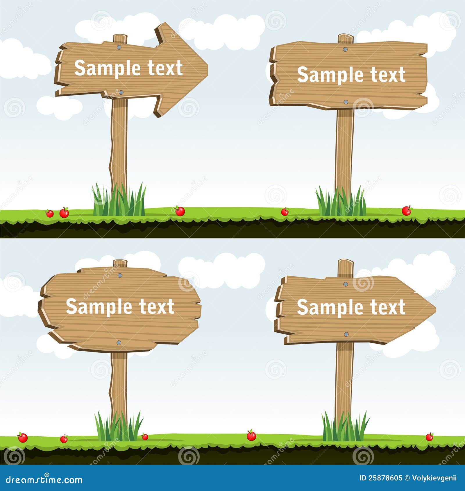 Wooden arrow board stock vector. Illustration of city - 25878605