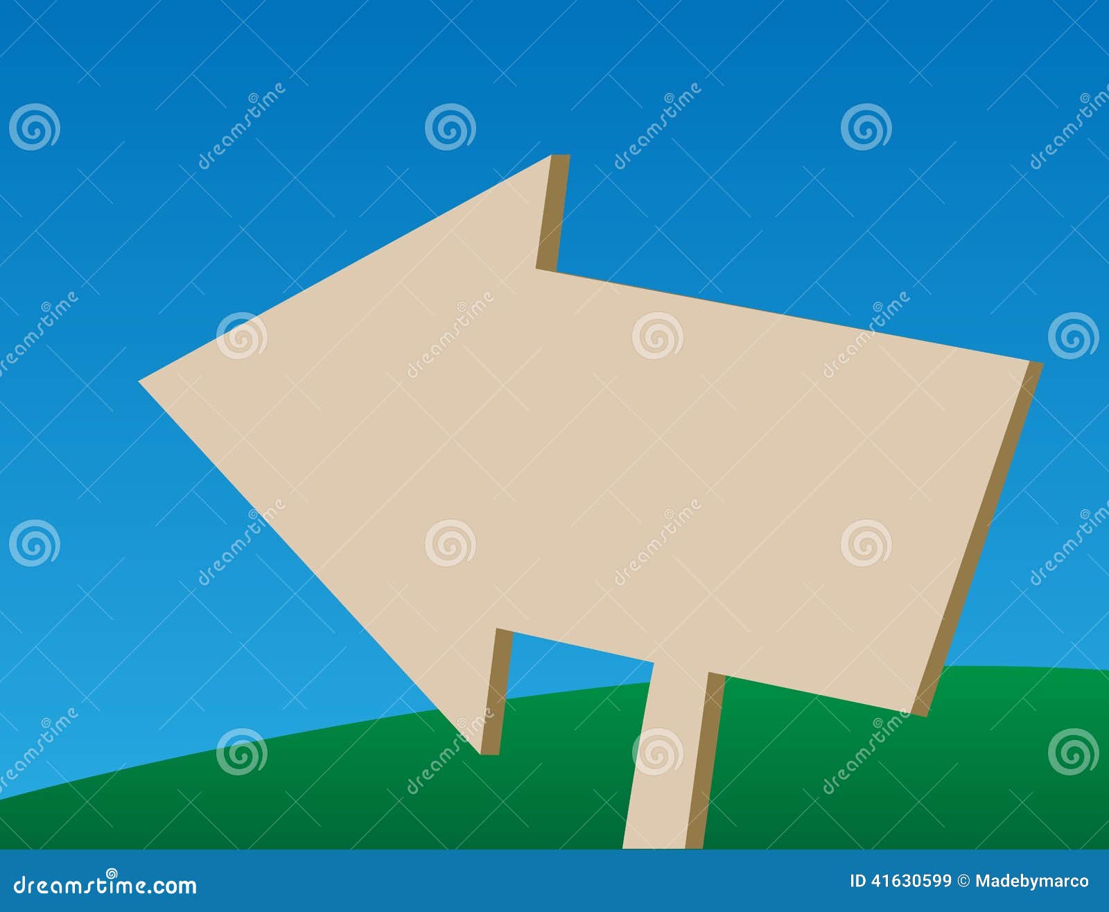 Wooden Arrow pointing left stock vector. Illustration of direction ...