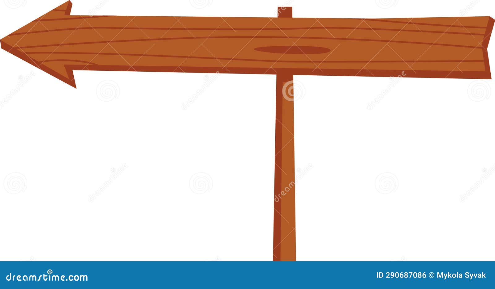 Wooden Arrow Signboard stock vector. Illustration of arrow - 290687086