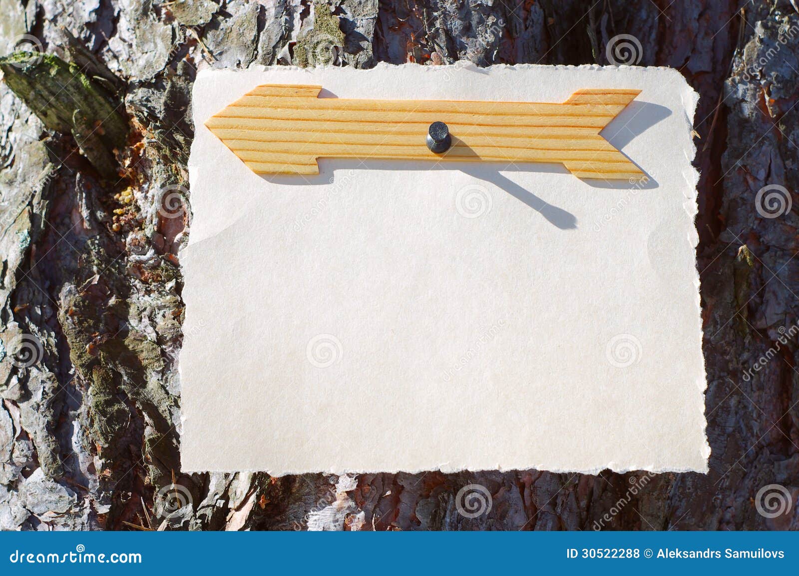 Wooden Arrows Sign Note Paper Tree Stock Photos - Free & Royalty-Free ...