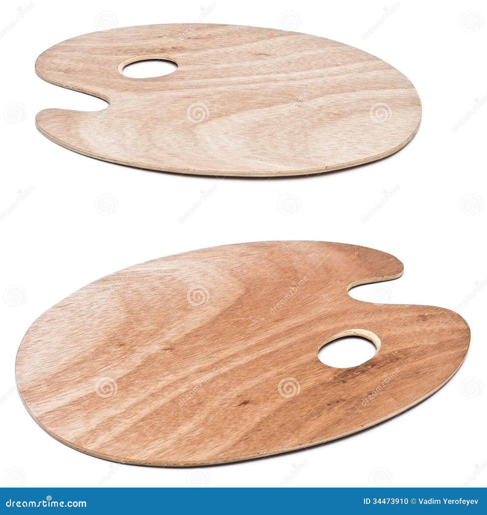 Wooden art palette stock photo. Image of traditional - 34473910
