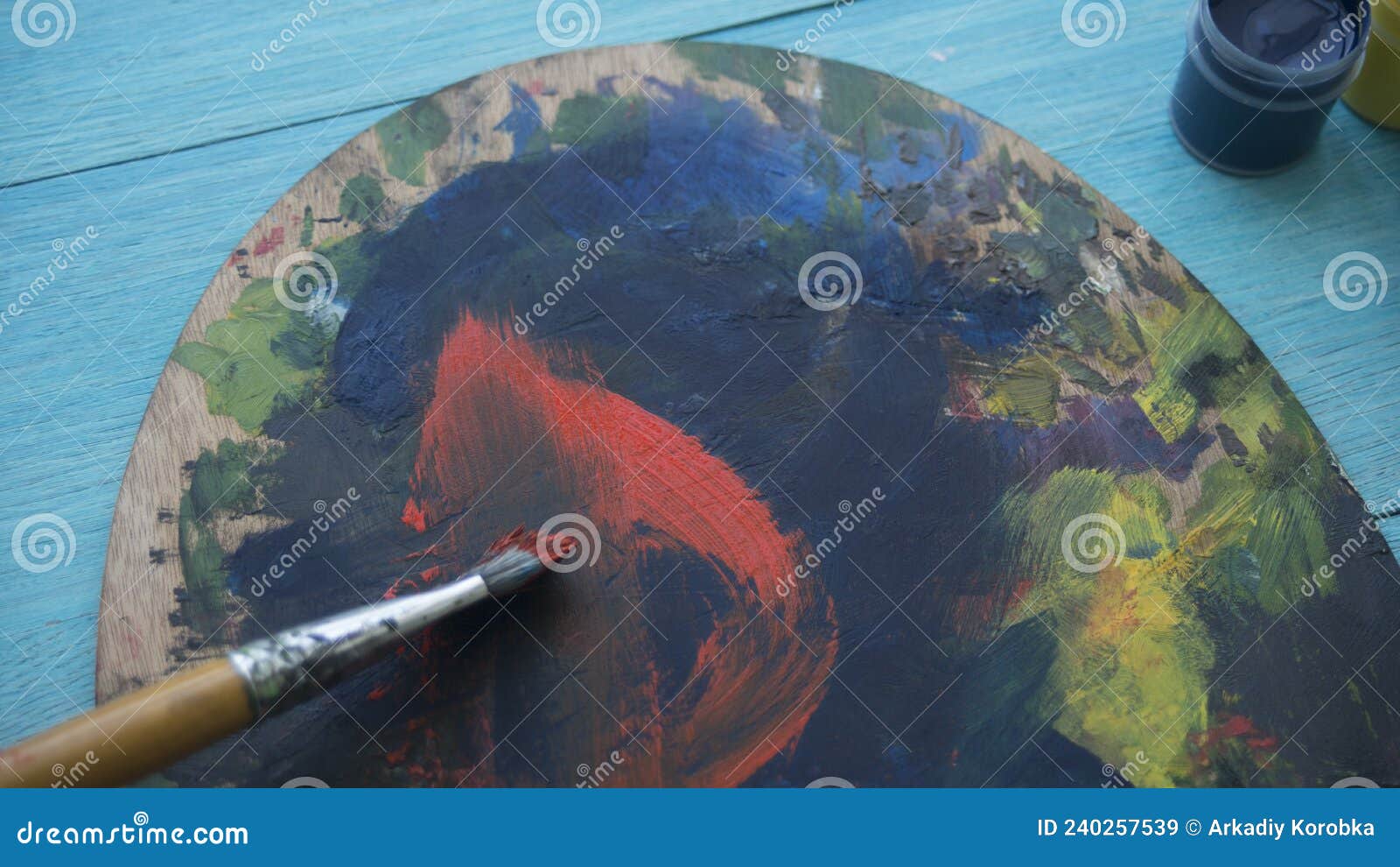 Brush and Paints. Objects for Drawing Stock Image - Image of paintbrush ...