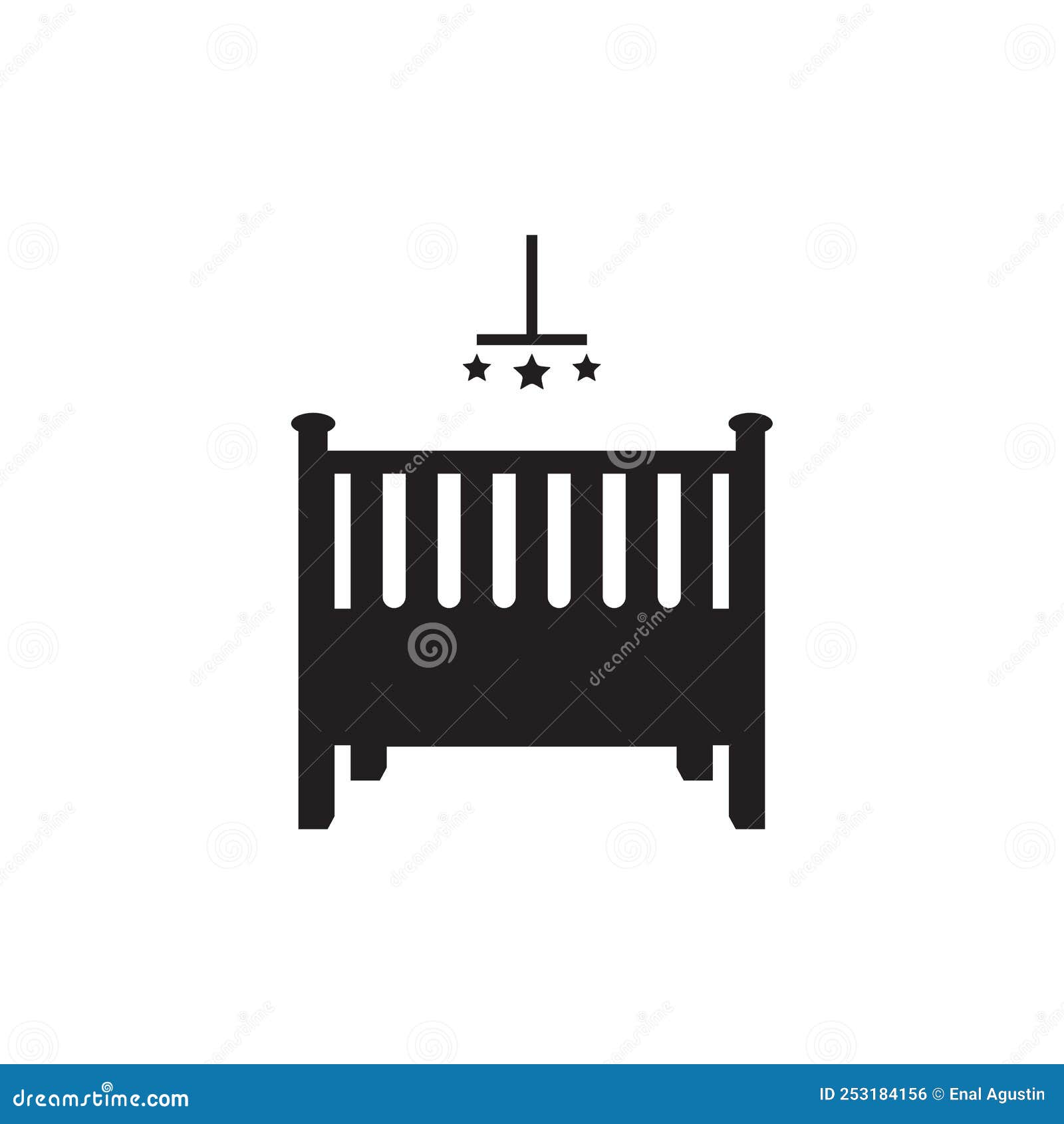 Wooden Baby Cradle Icon Logo Design Stock Vector - Illustration of ...