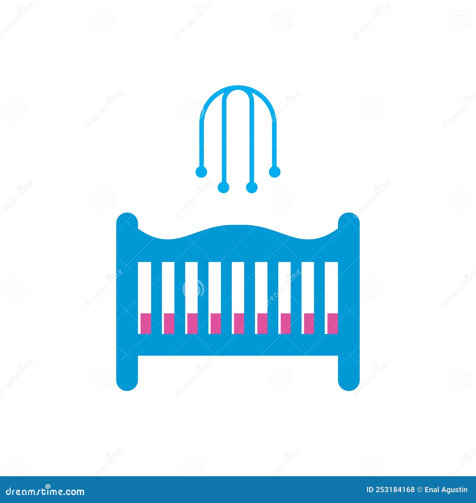 Wooden Baby Cradle Icon Logo Design Stock Vector - Illustration of logo ...