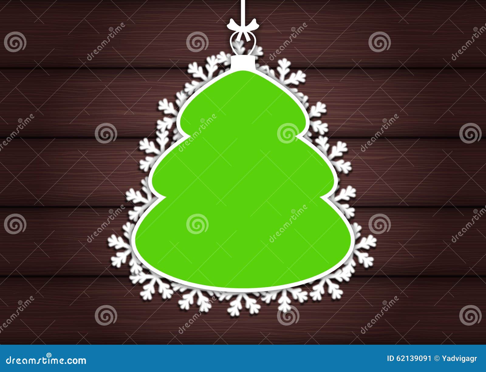 Wooden Background with Empty Frame As Christmas Tree Stock Vector ...
