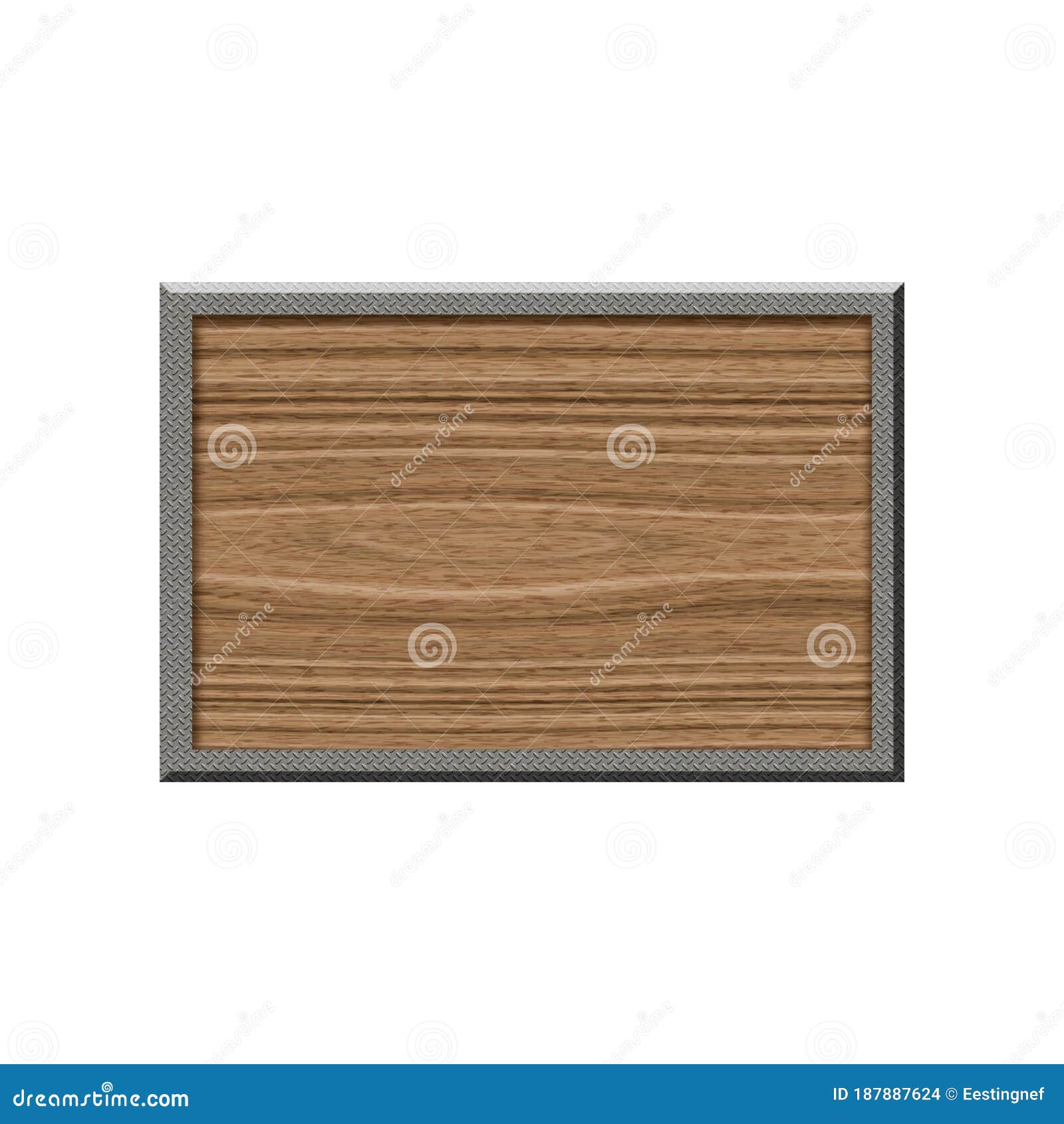 Wooden Badge with Metallic Border in Form of Rectangle Stock ...