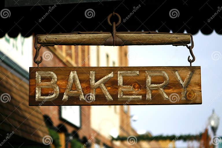 Wooden Bakery Sign stock image. Image of truckee, sign - 4113751