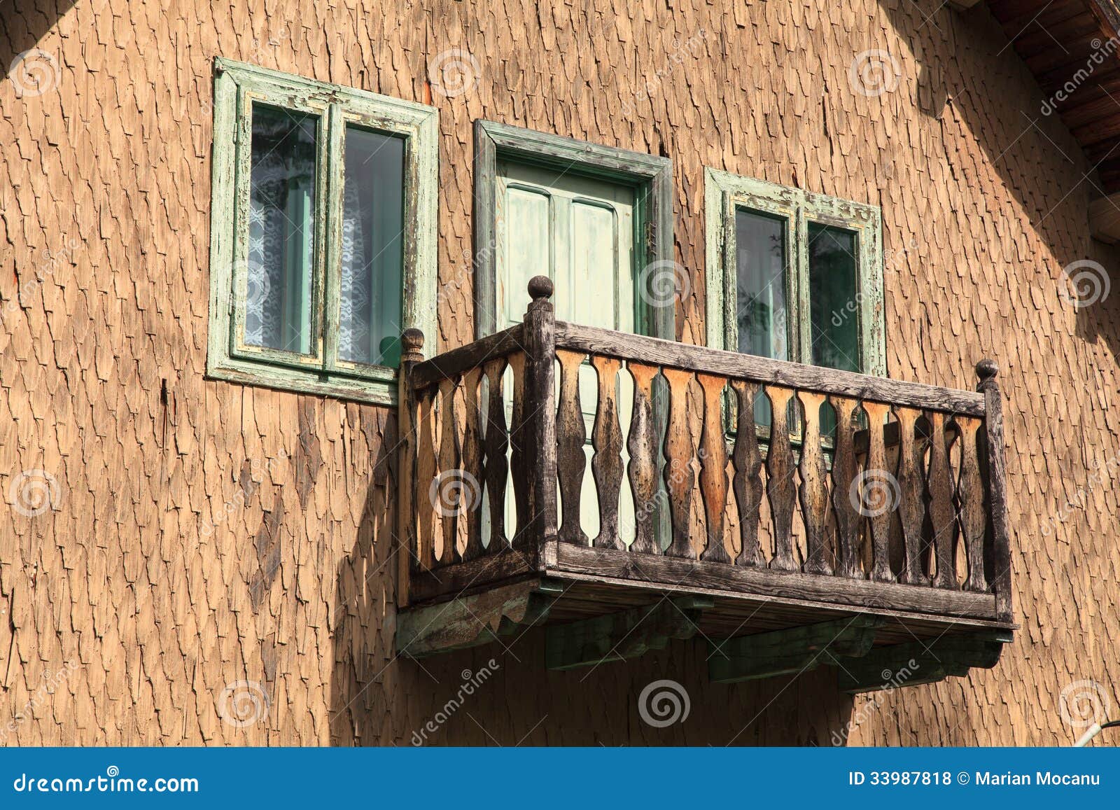 Wooden balcony stock photo. Image of nature, vacation - 33987818