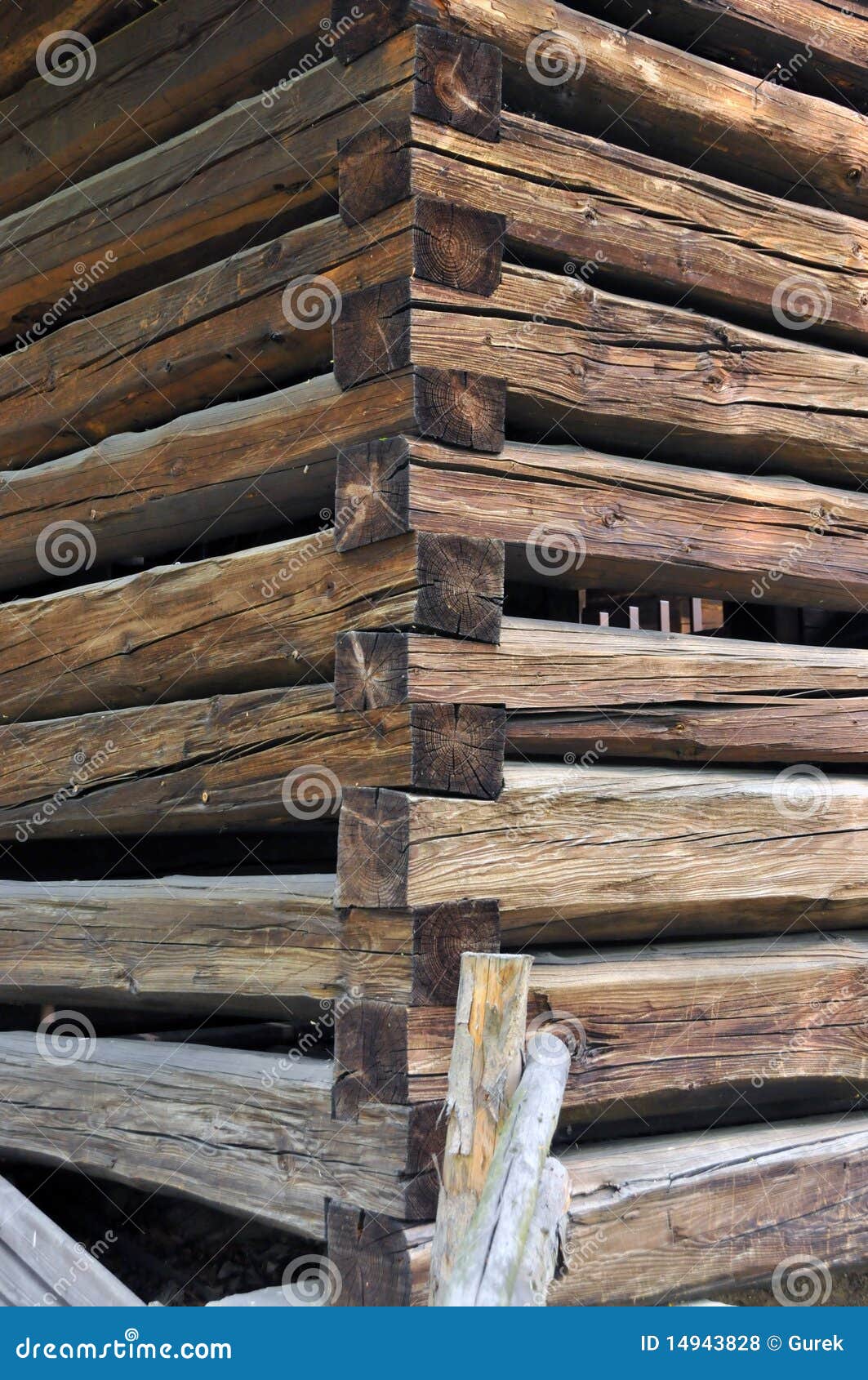 Wooden Balk Corner Detail 2 Stock Photo - Image of timber, horizontal ...