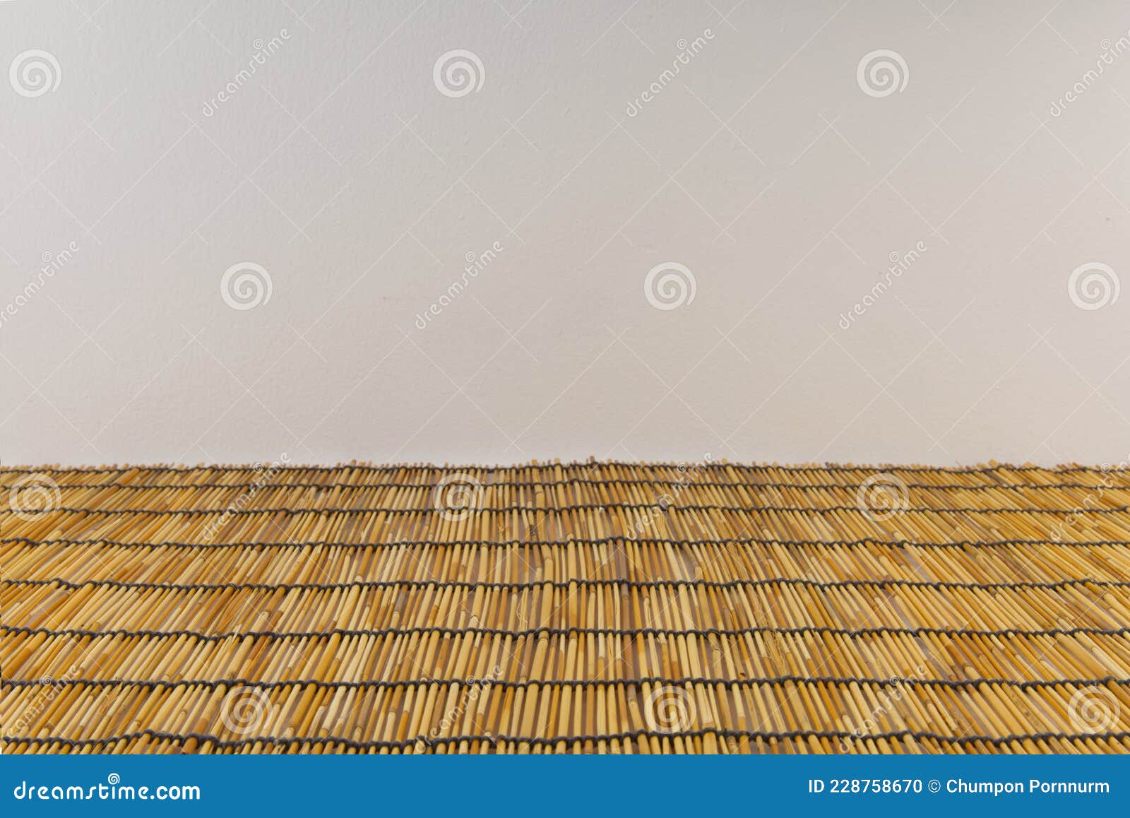 Wooden Bamboo Mesh Backdrop on White Isolate Background Stock Photo ...