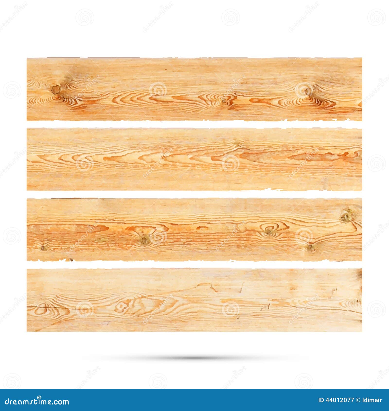 Wooden Banner Isolated. Vector Stock Vector - Illustration of tree ...