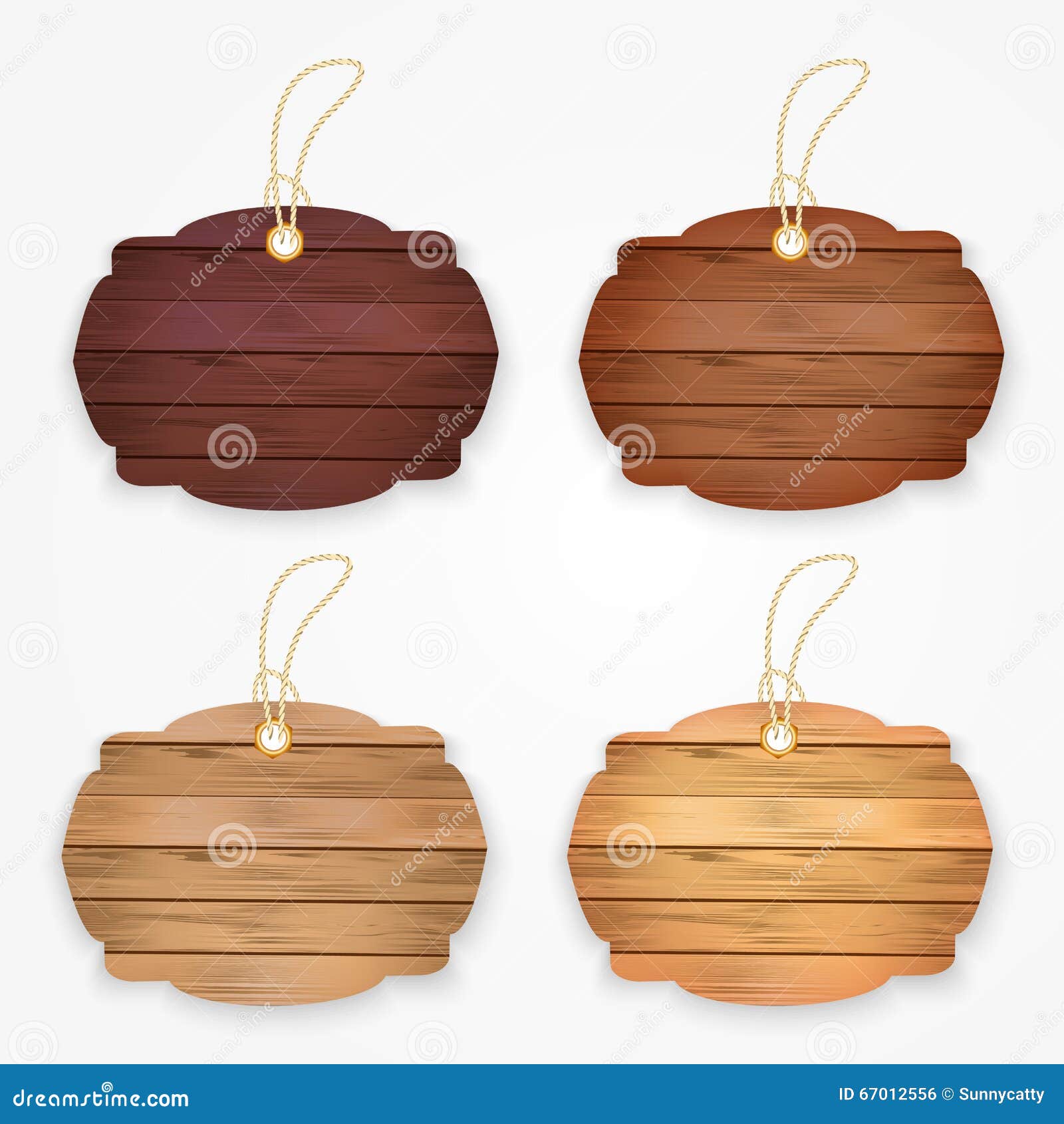 Wooden Banners Collection. Vector Illustration. Stock Vector ...