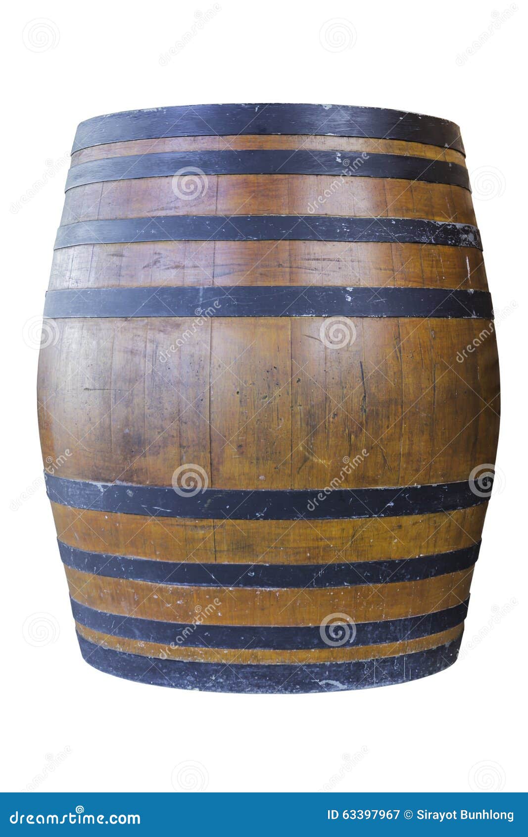 Wooden Barel. Old Wooden Keg. Barel On Beer Vine Whiskey Brandy Rum Or ...