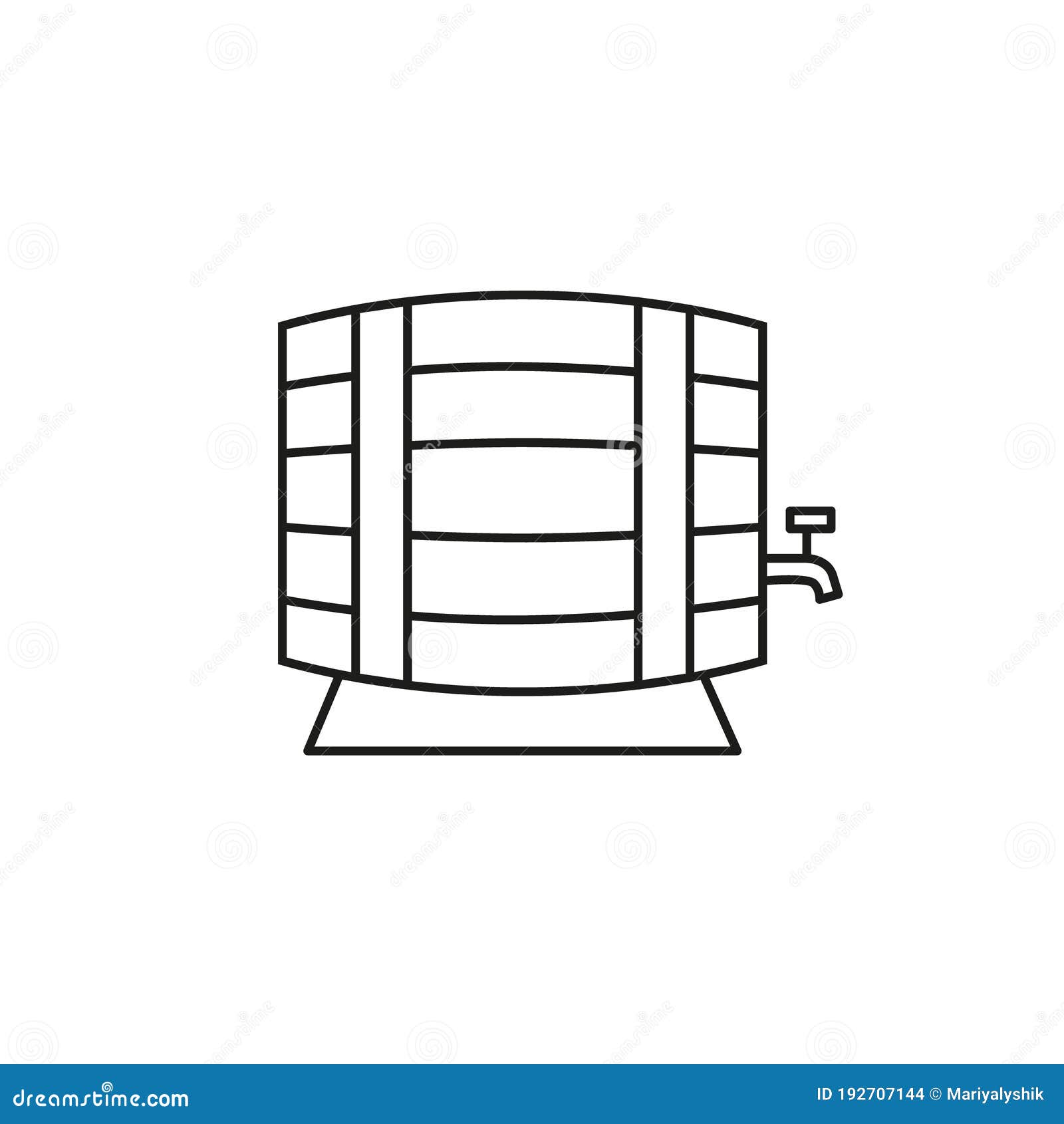 Wooden Barrel Icon Design. Flat Outline Icon of Beer or Wine Barrel ... Wooden Barrel Icon Design. Flat Outline Icon of Beer or Wine Barrel ...