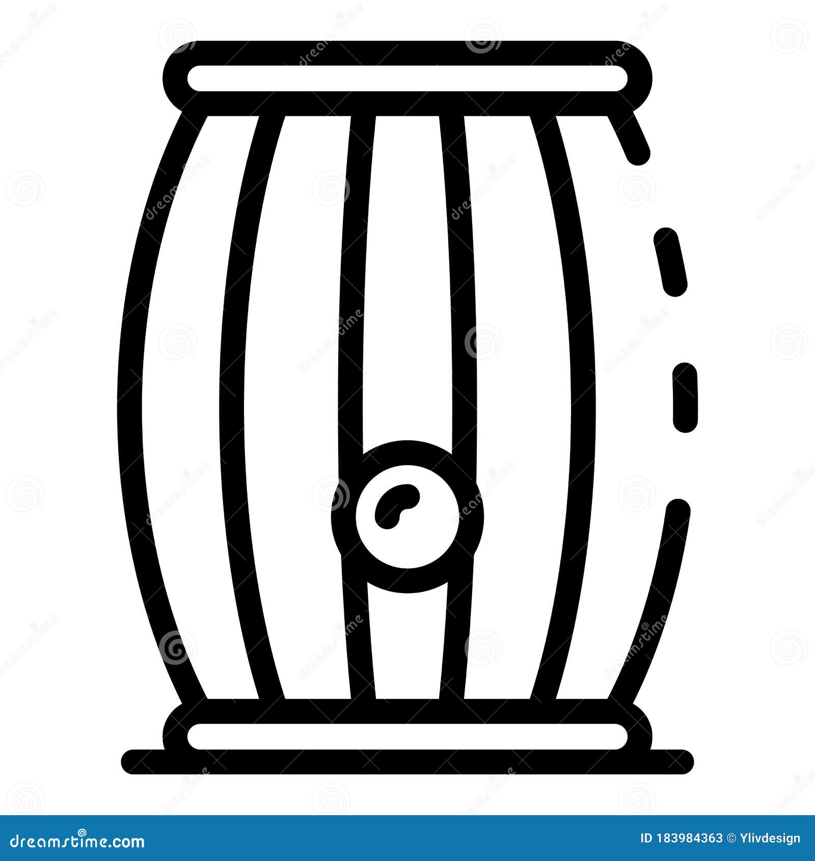 Wooden Barrel Icon, Outline Style Stock Vector - Illustration of barrel ...