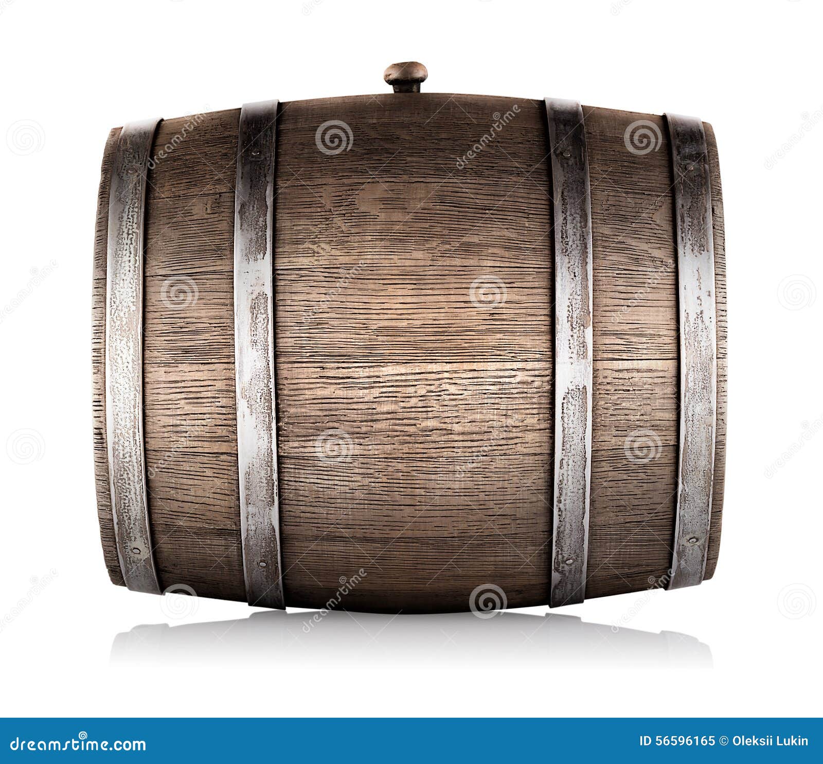 Wooden Barrel Lying on Its Side Stock Image - Image of container ...