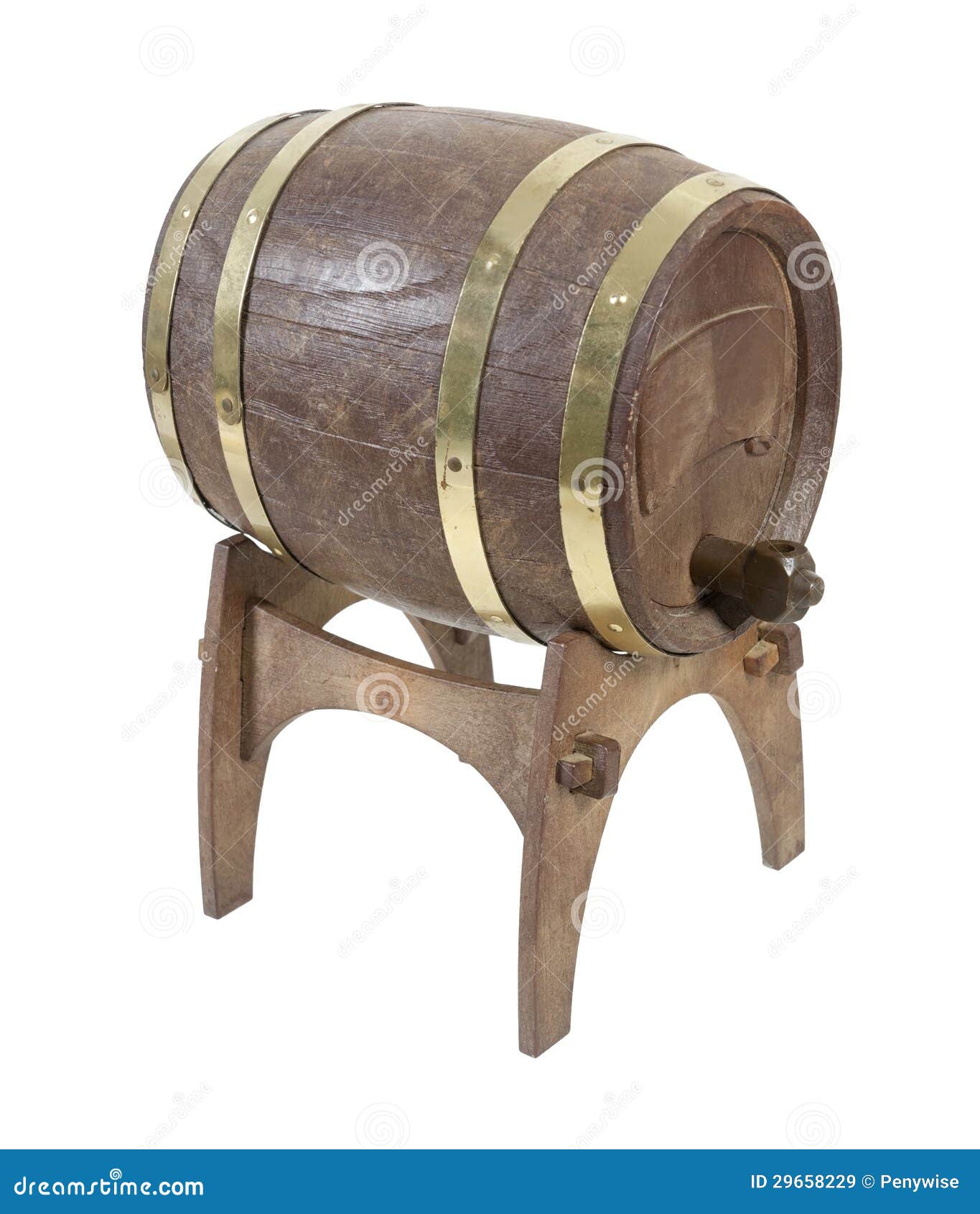 Wooden Barrel on Stand stock image. Image of kegger, metal - 29658229
