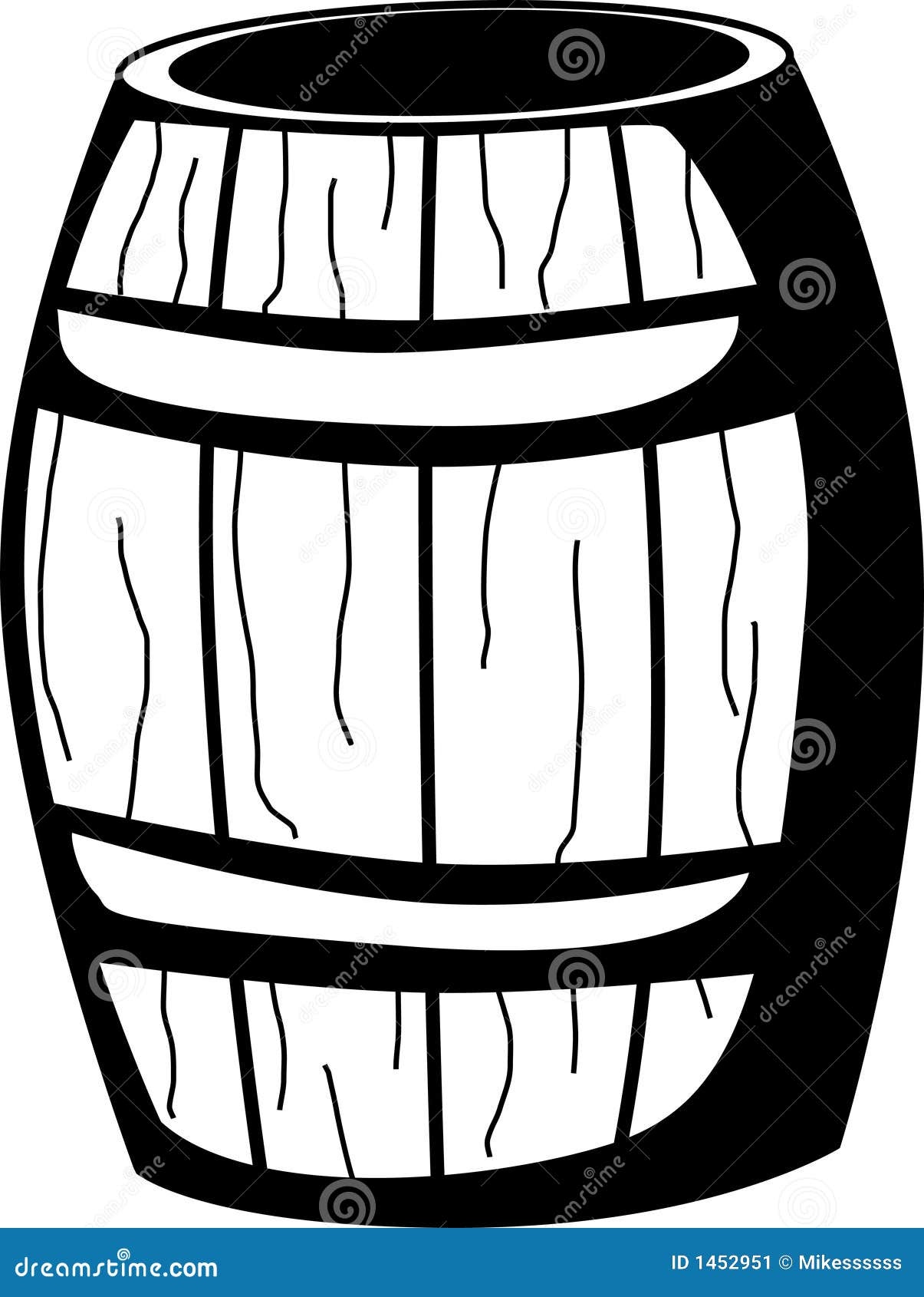 Wooden Barrel Vector Illustration Stock Vector - Illustration of ...