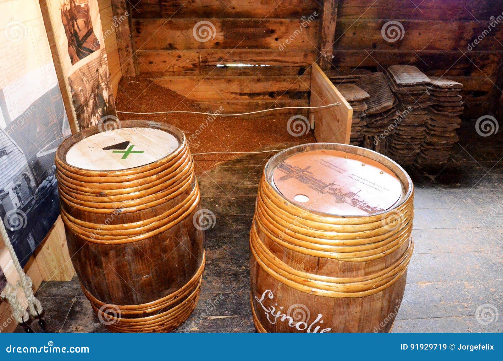 Wooden barrels editorial stock image. Image of barrel - 91929719