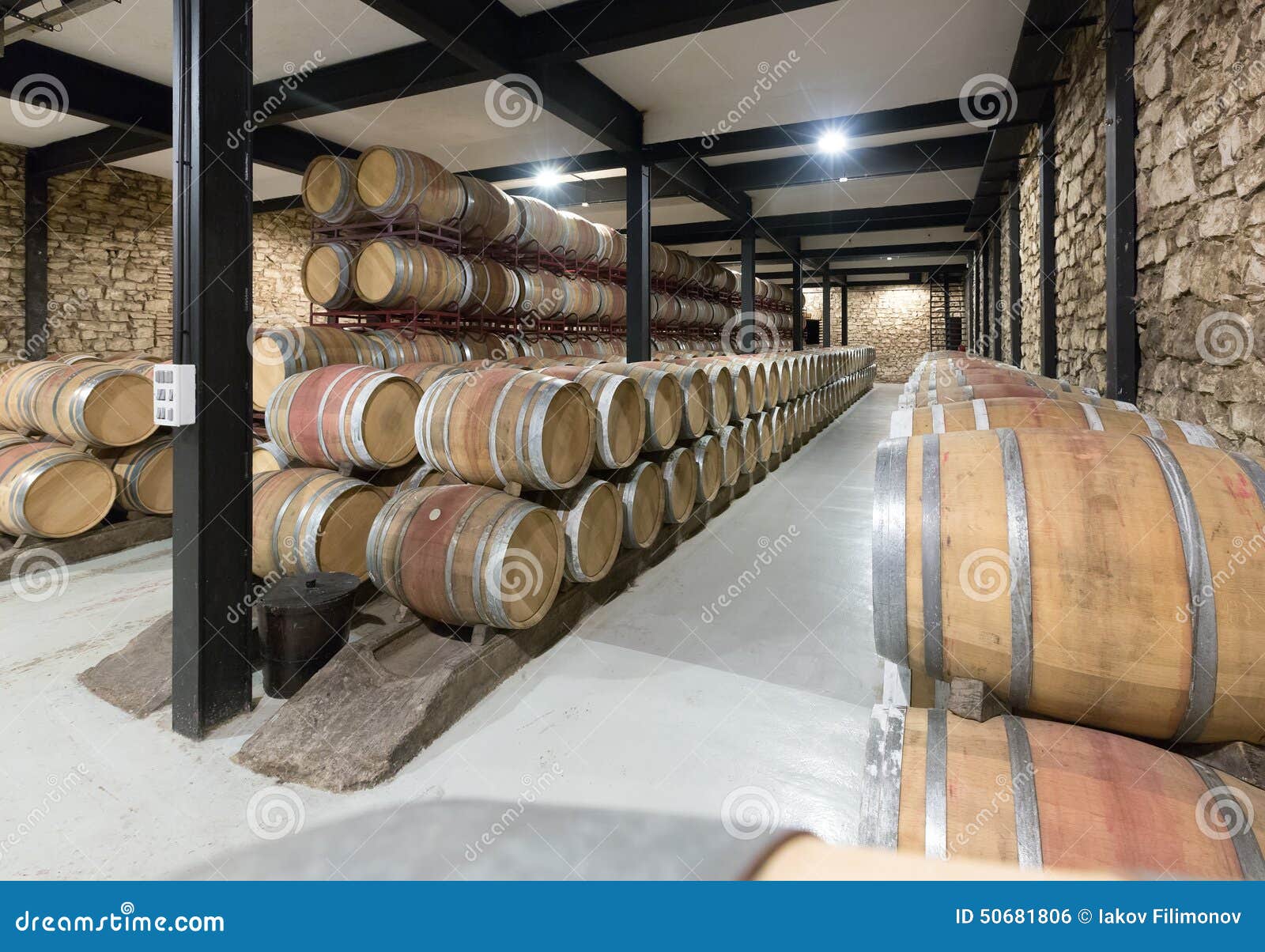Wooden barrels in winery stock photo. Image of barrel - 50681806