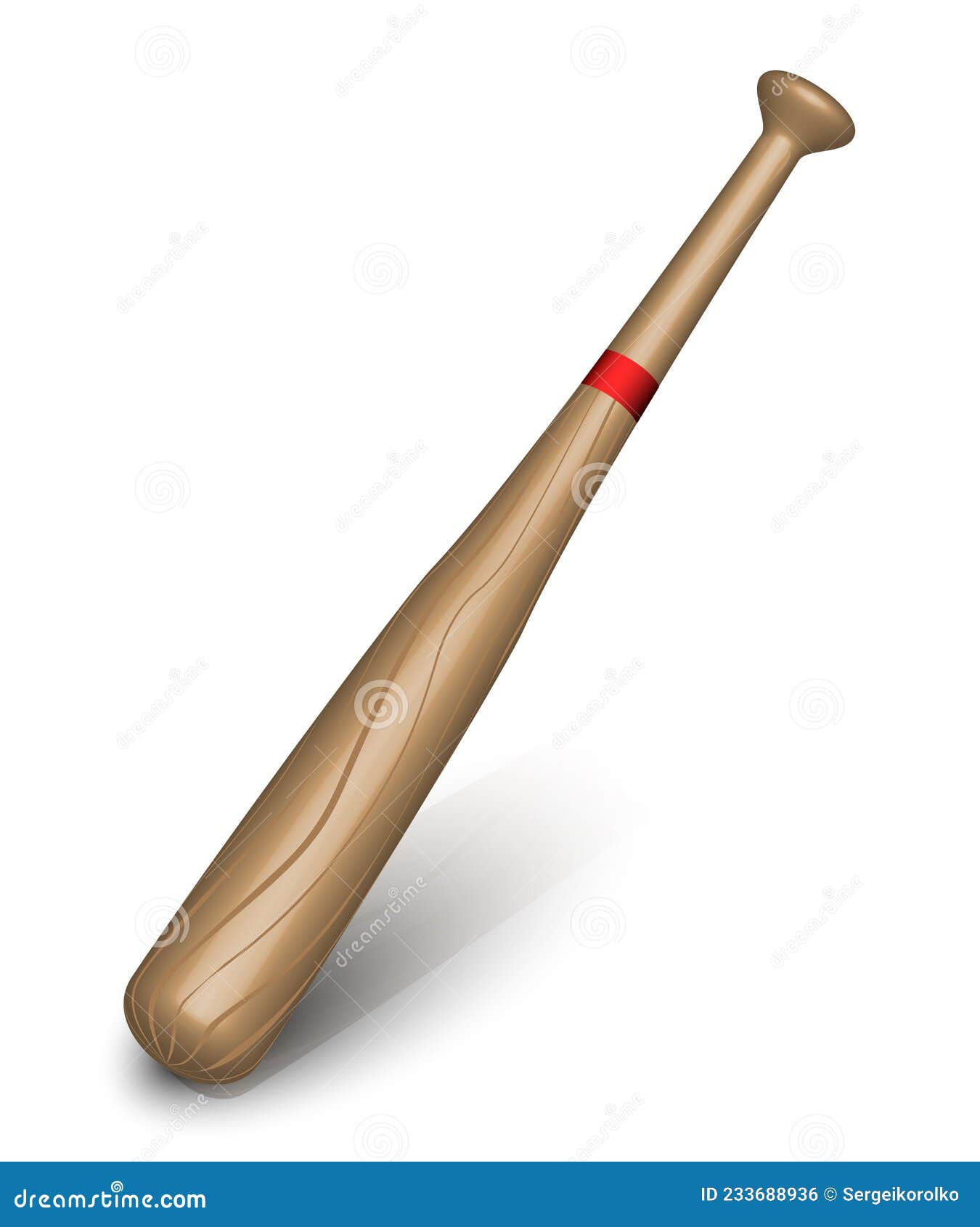 Wooden Baseball Bat. Vector Stock Vector - Illustration of baseball ...