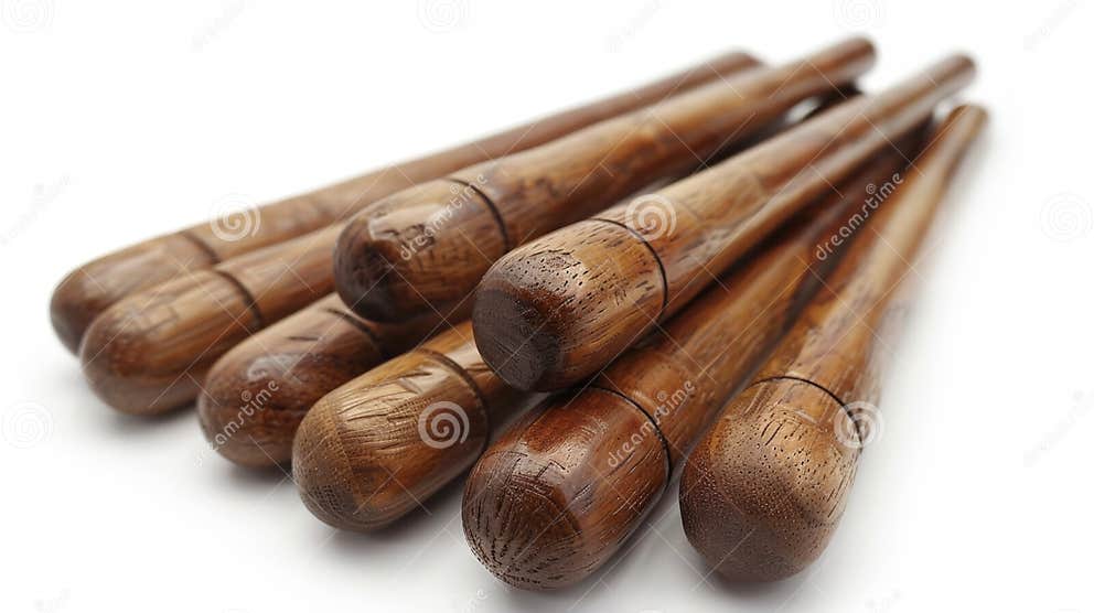 Wooden Baseball Bats on White Surface Stock Photo - Image of objects ...
