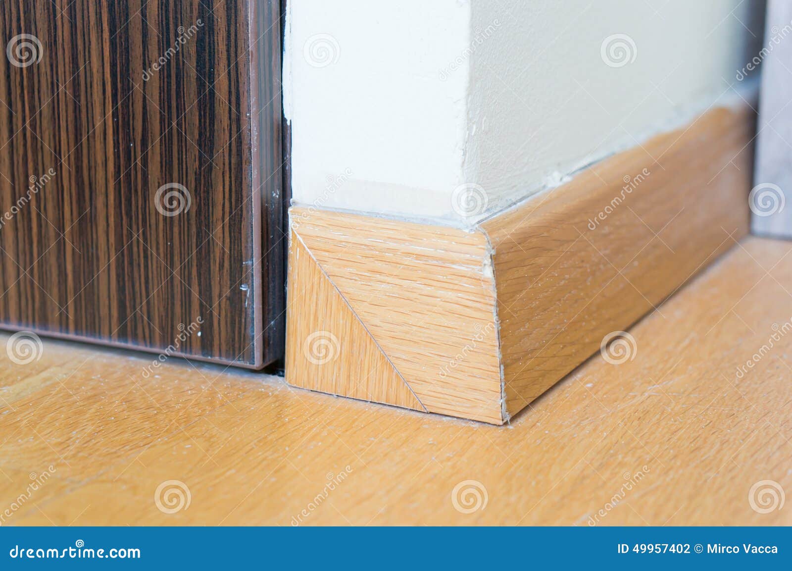 Wooden baseboard stock photo. Image of wooden, object - 49957402