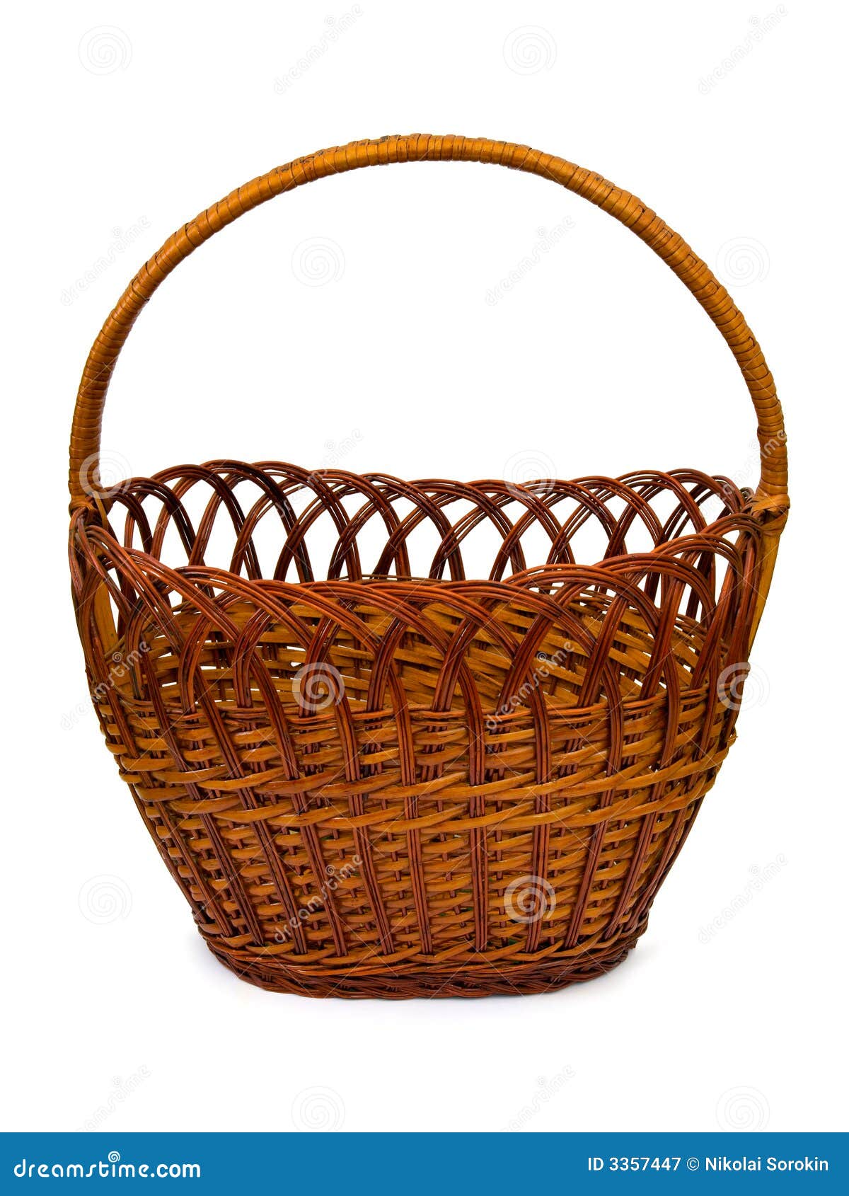 Wooden basket stock image. Image of organic, leisure, isolated - 3357447