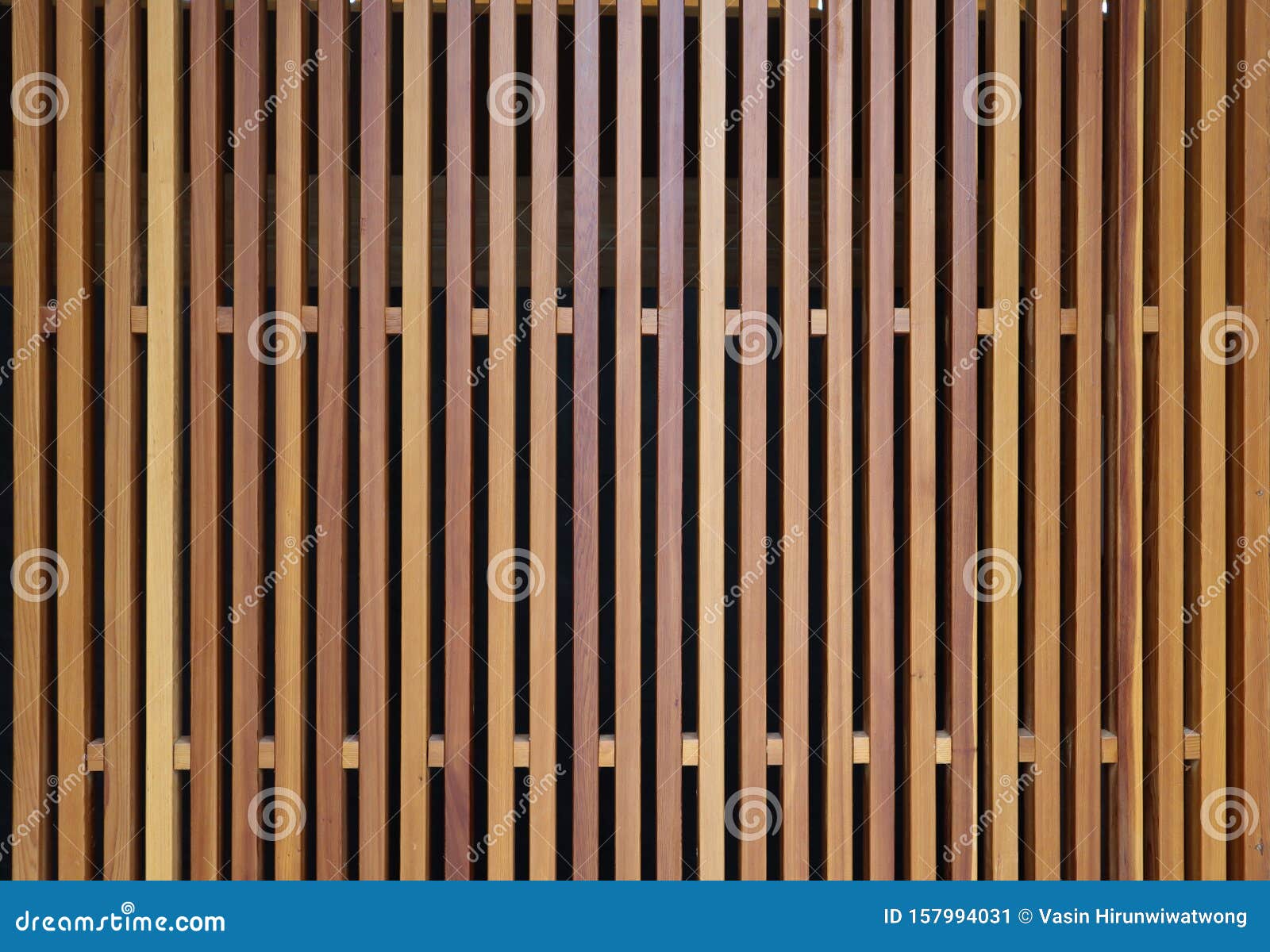 Wooden Battens Vertical Texture, Brown Color. Stock Image - Image of ...